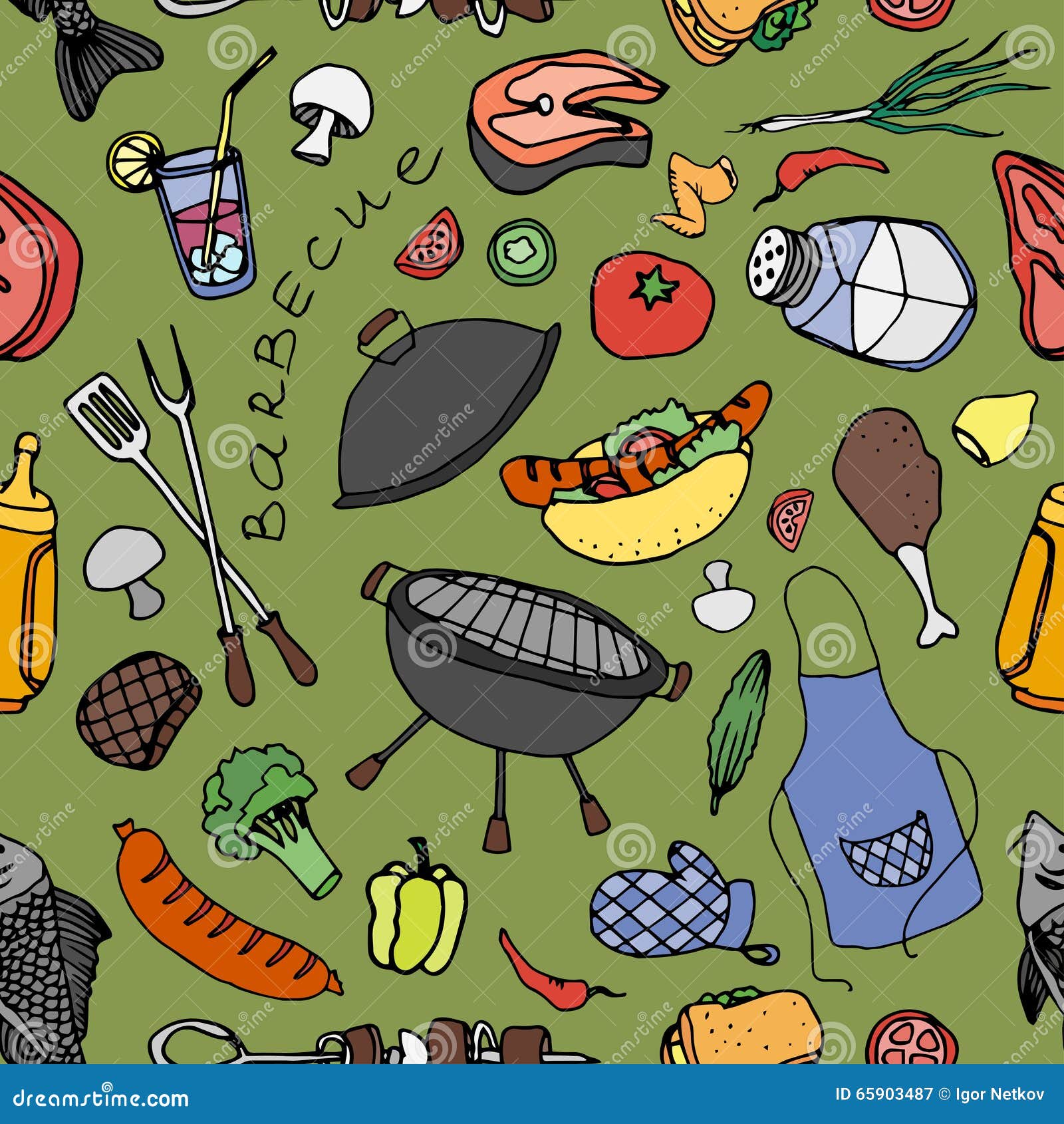 Doodle Patern Barbecue Stock Illustrations – 4 Doodle Patern Barbecue ...