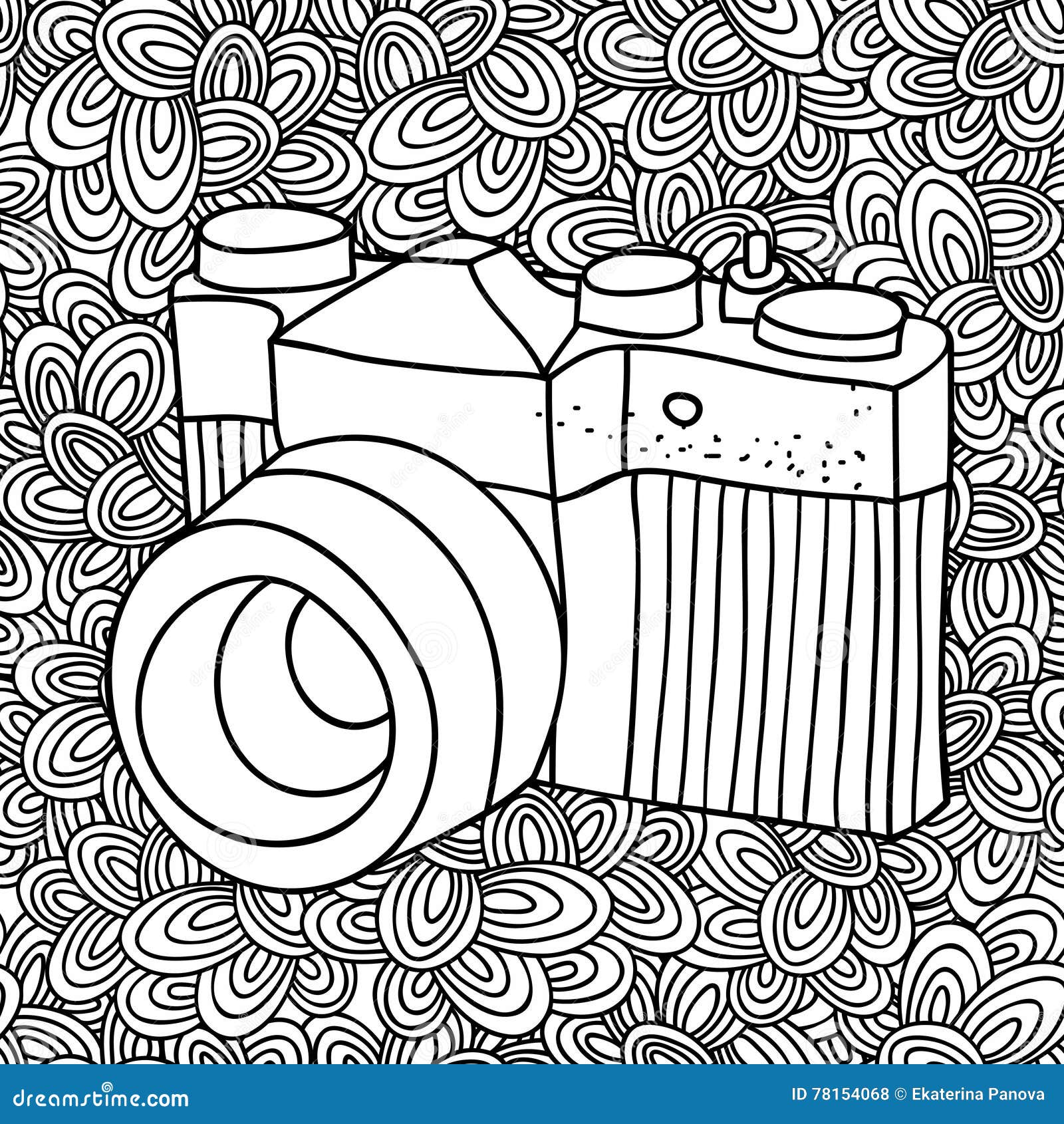 Camera Coloring Page Stock Photo | CartoonDealer.com #50696586