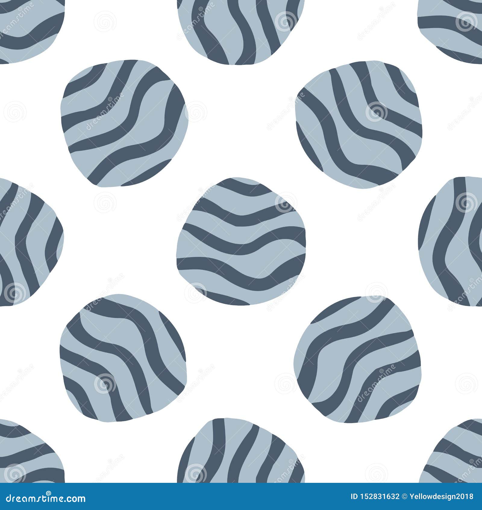 Pebble Seamless Pattern Vector Illustration. Cute Summer Repeated Card ...
