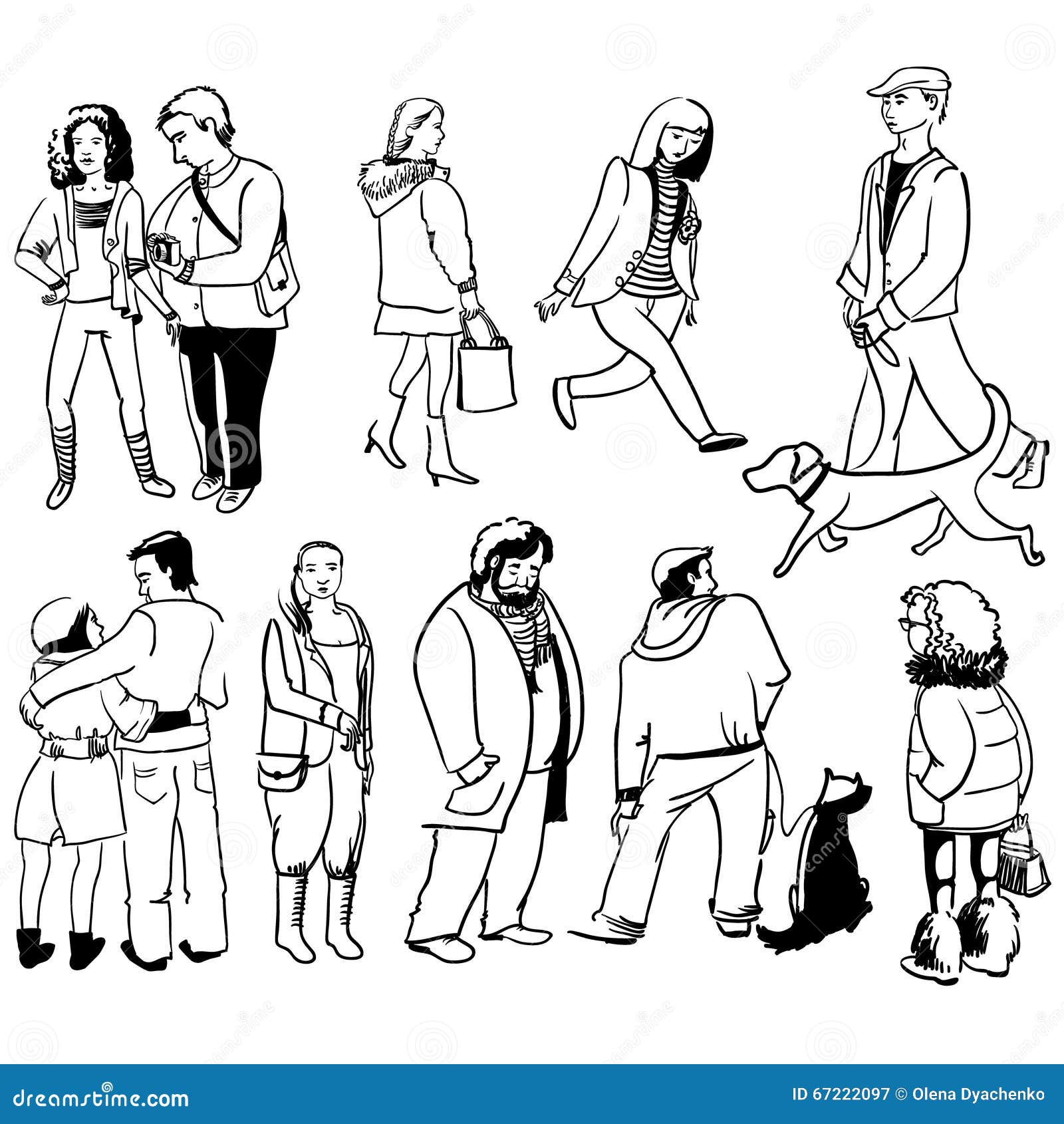 Doodle people stock vector. Illustration of group, male - 67222097