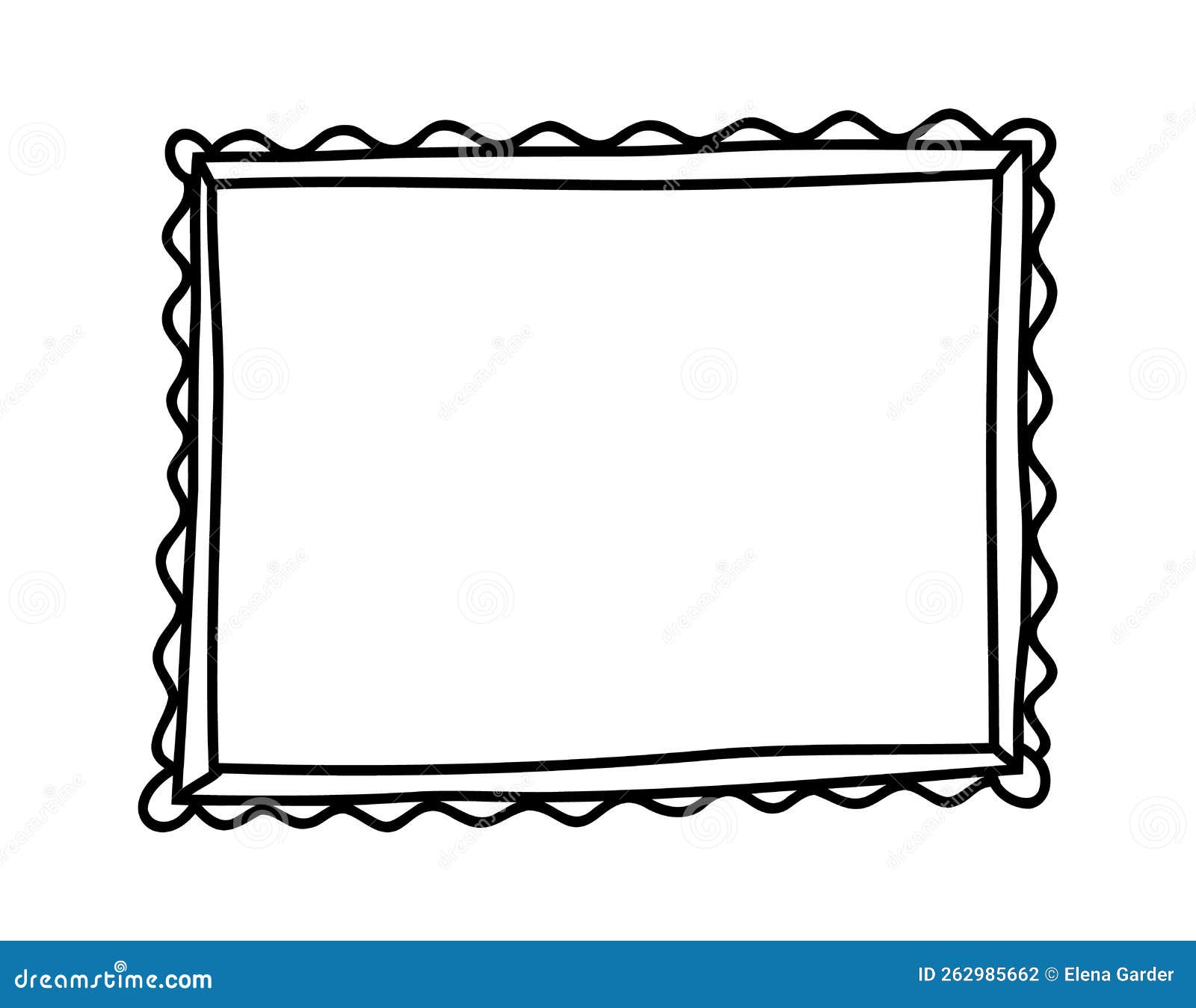 Doodle Picture Frame. Hand Drawn Vintage Sketchy Shape Stock Vector ...