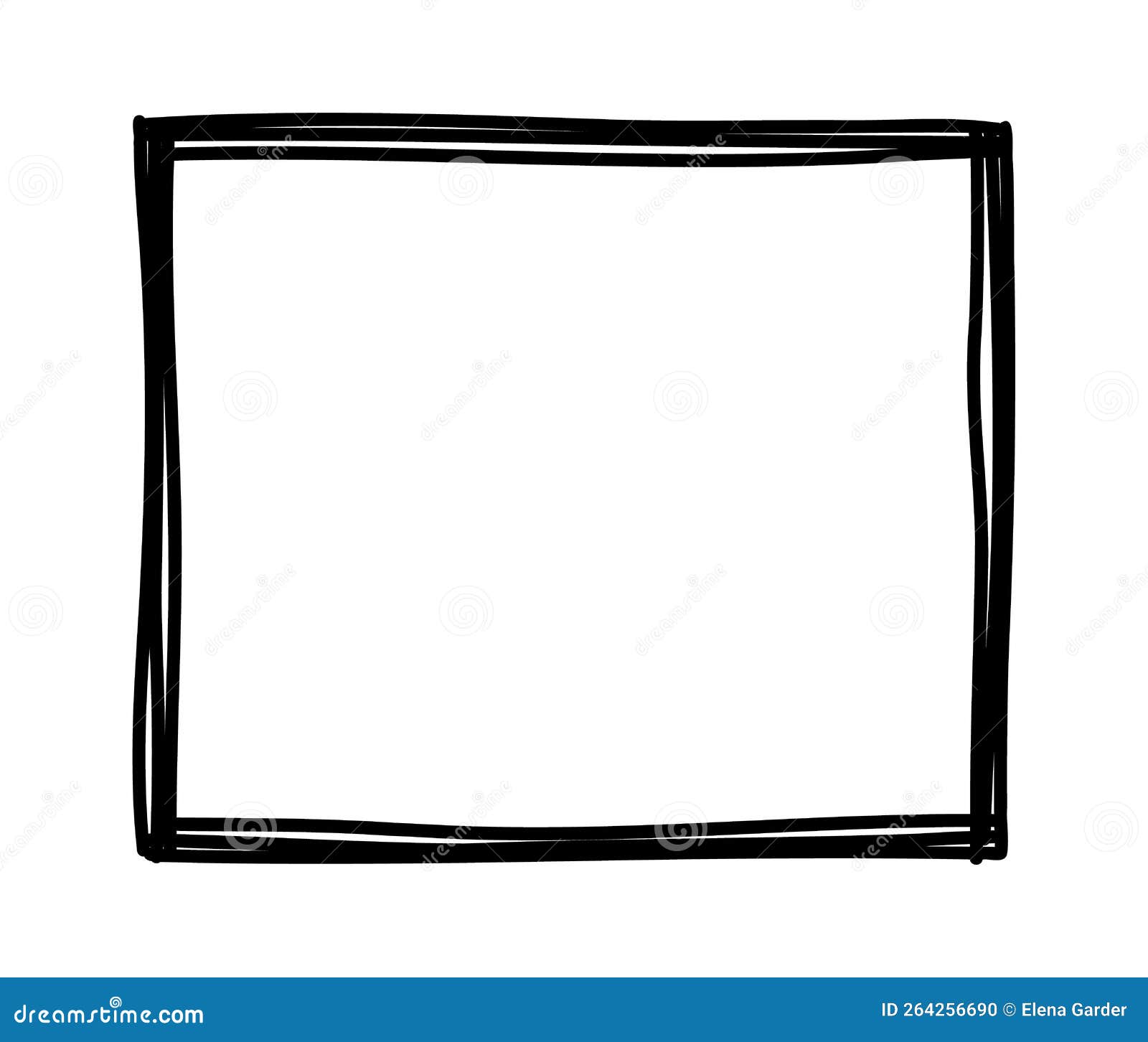 Doodle Picture Frame. Hand Drawn Vintage Sketchy Shape Stock Vector ...