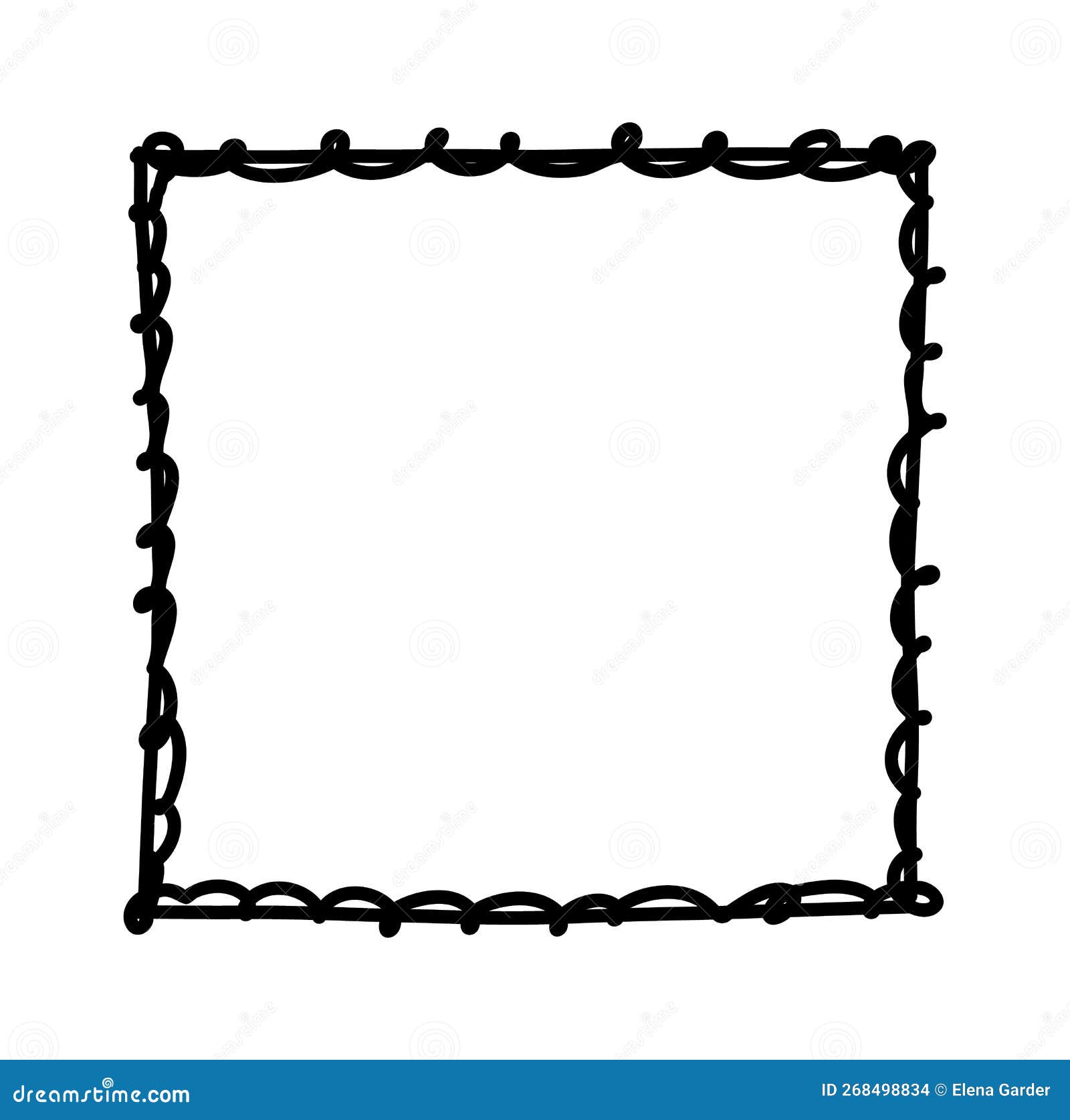 Doodle Picture Frame. Hand Drawn Vintage Sketchy Shape Stock Vector ...