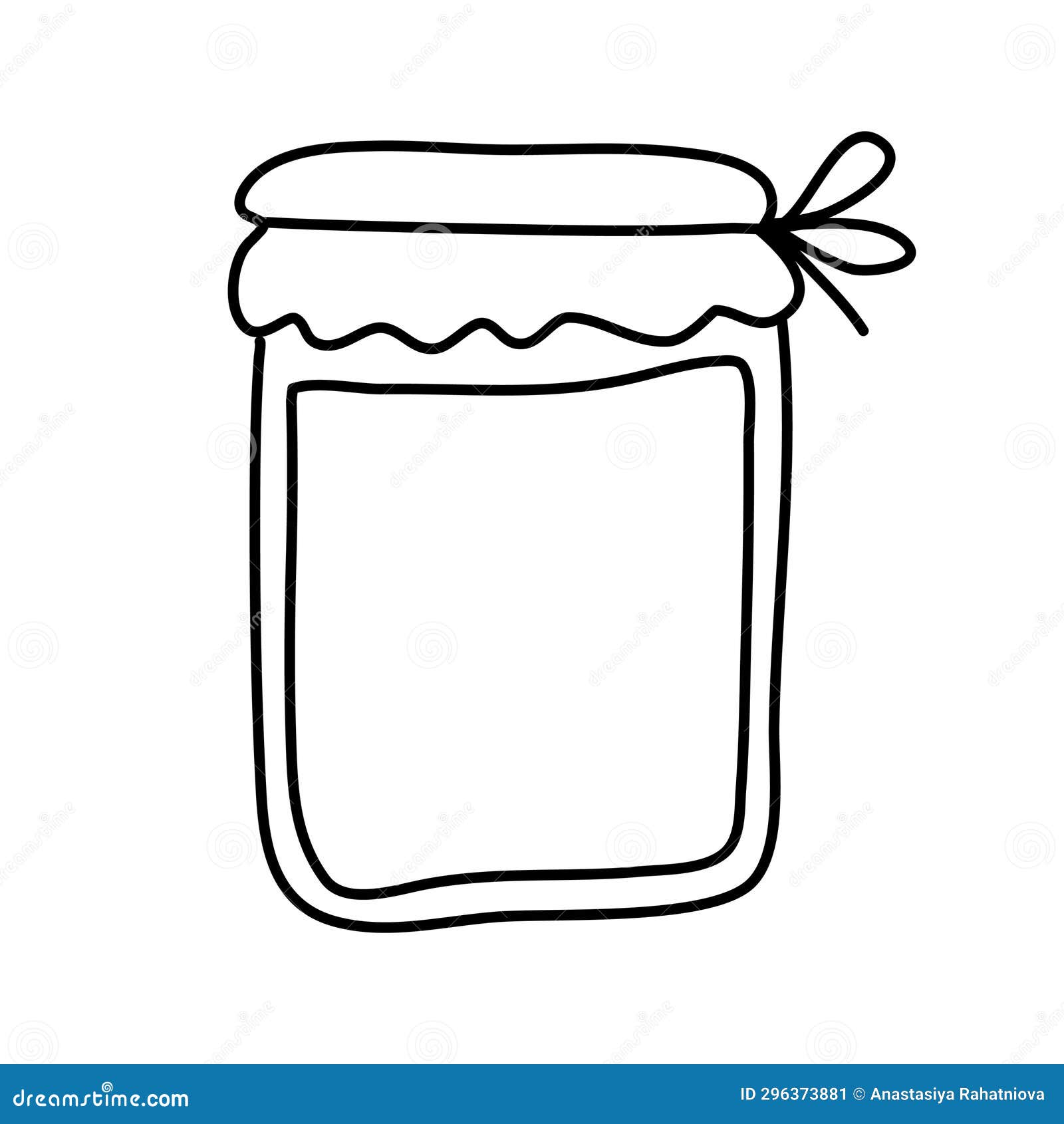 Doodle Picture of a Jar of Jam. Hand Drawn Vector Illustration Stock ...
