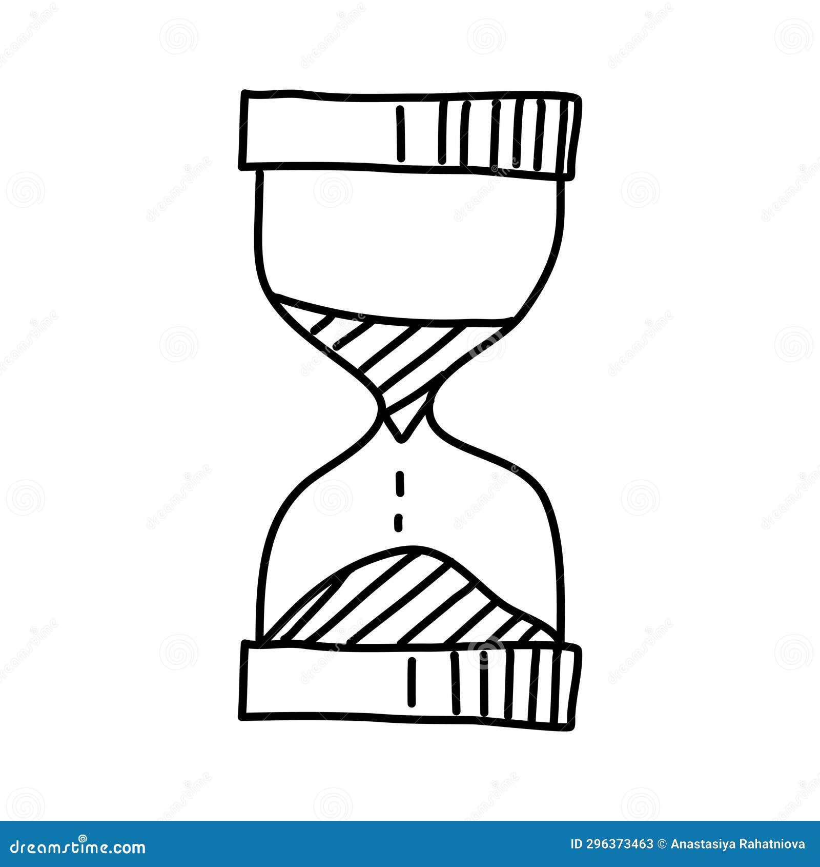 Doodle Picture of Sand Watch. Hand Drawn Vector Illustration Stock ...
