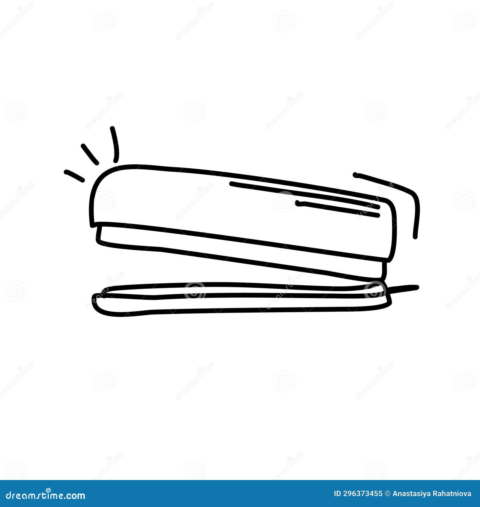 Doodle Picture of Stapler. Hand Drawn Vector Illustration Stock ...