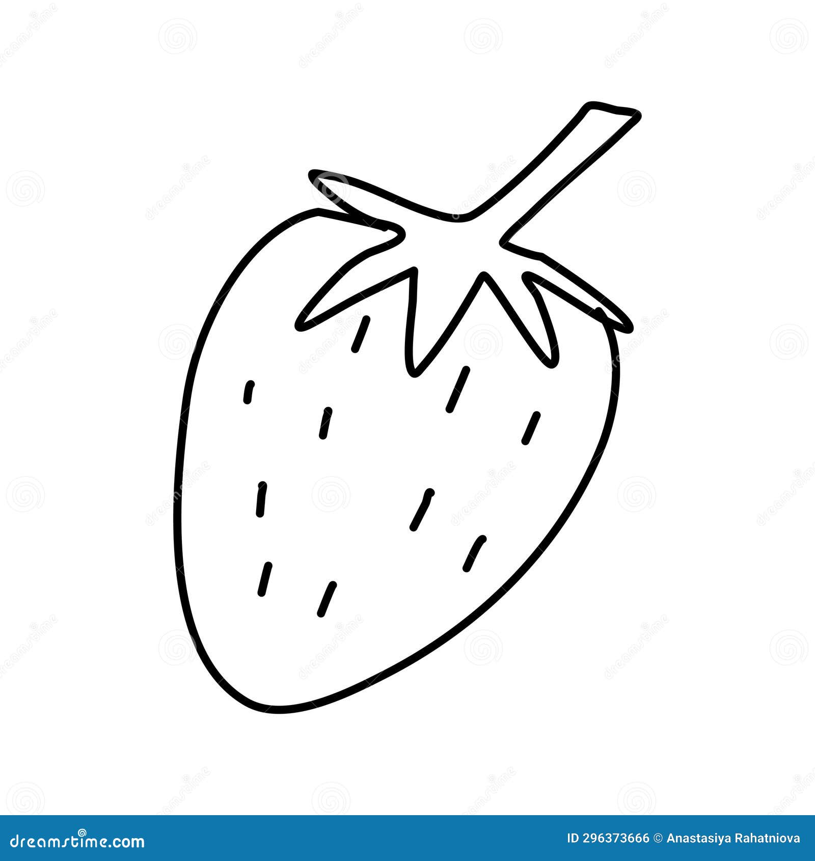 Doodle Picture of Strawberry. Hand Drawn Vector Illustration Stock ...