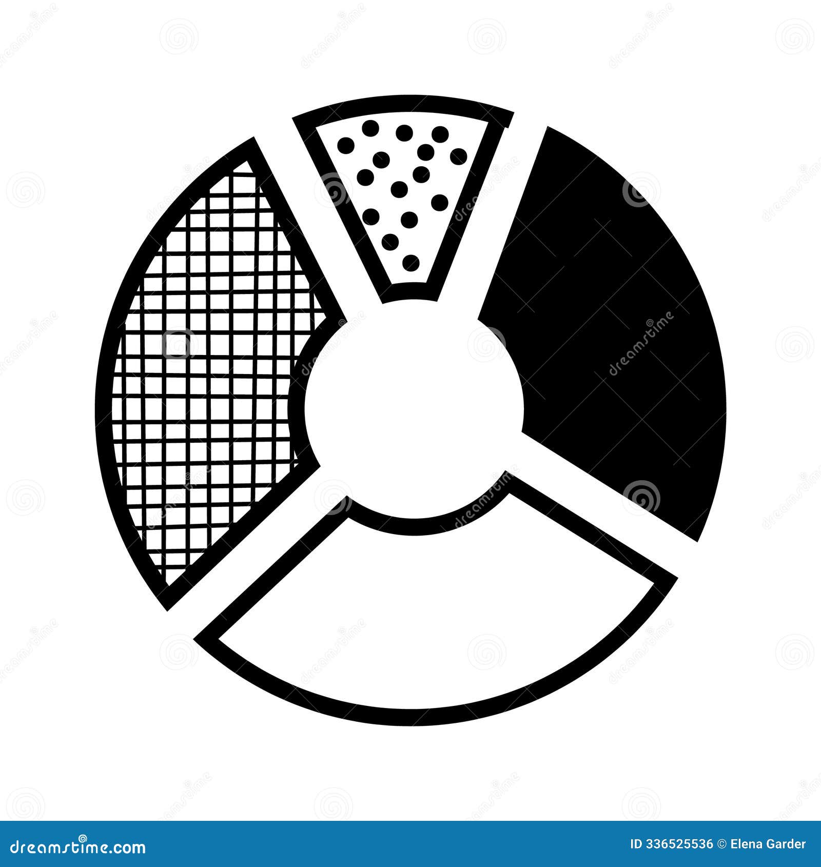 Doodle Pie Chart Set. Hand Drawn Fraction Graphic Shape Stock ...