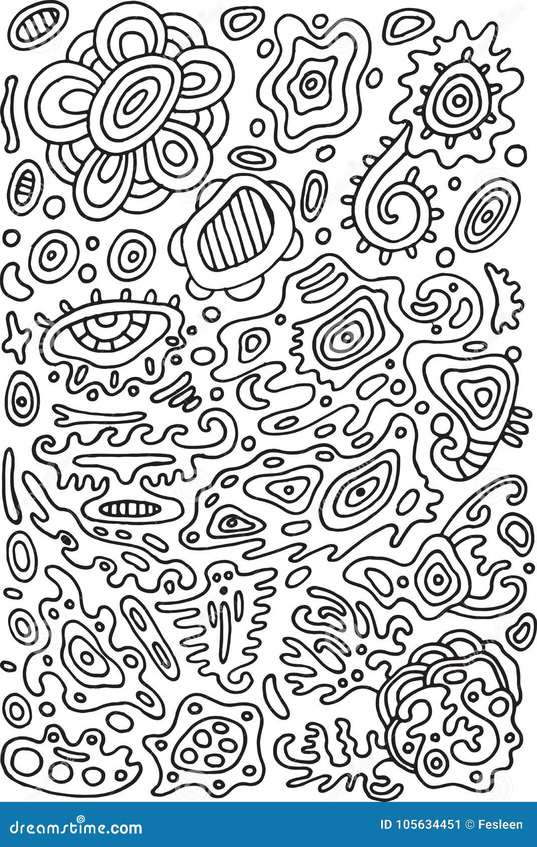 Abstract Doodle Coloring Pages