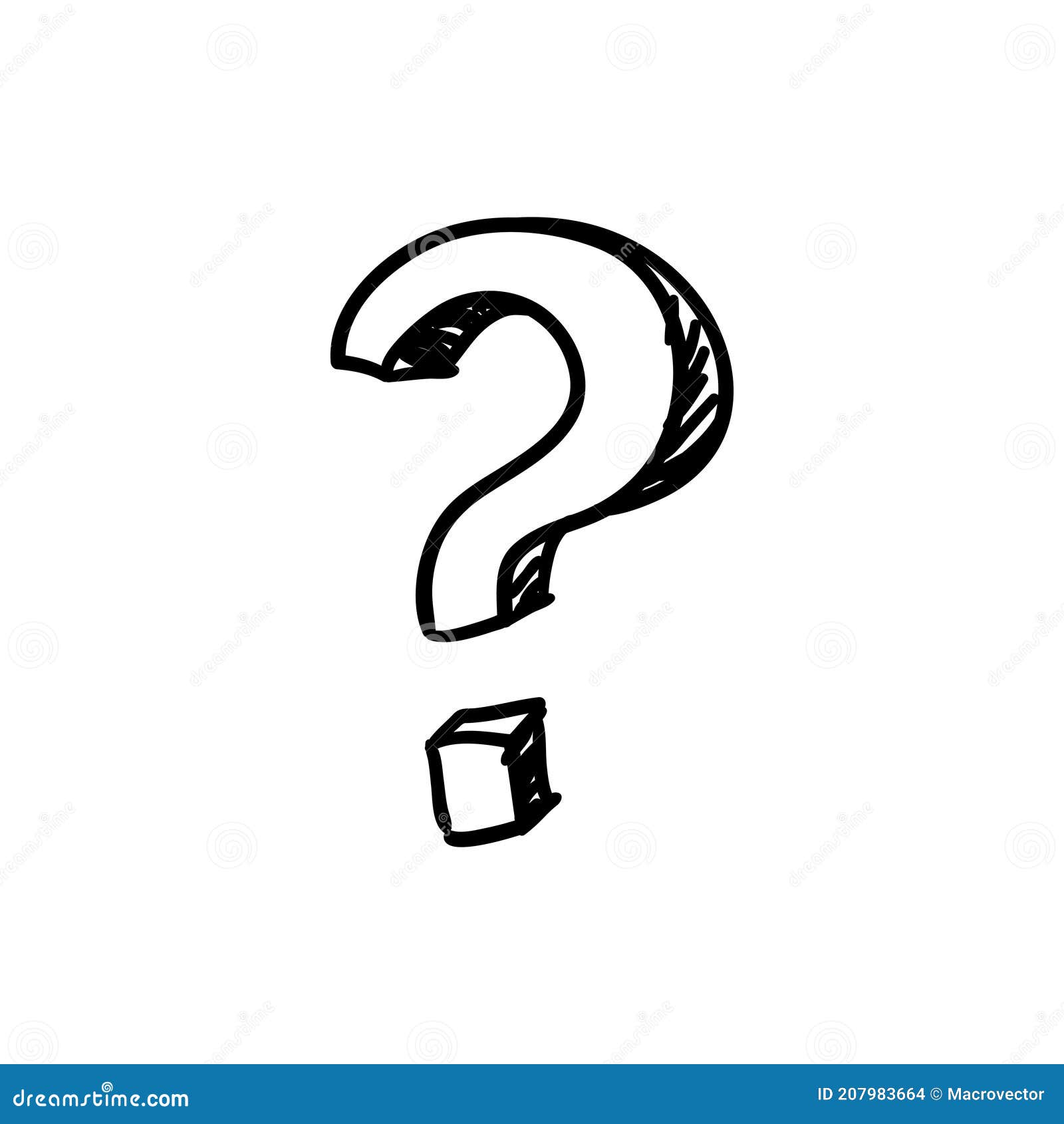 Doodle Question Mark Cartoon Vector | CartoonDealer.com #276989705
