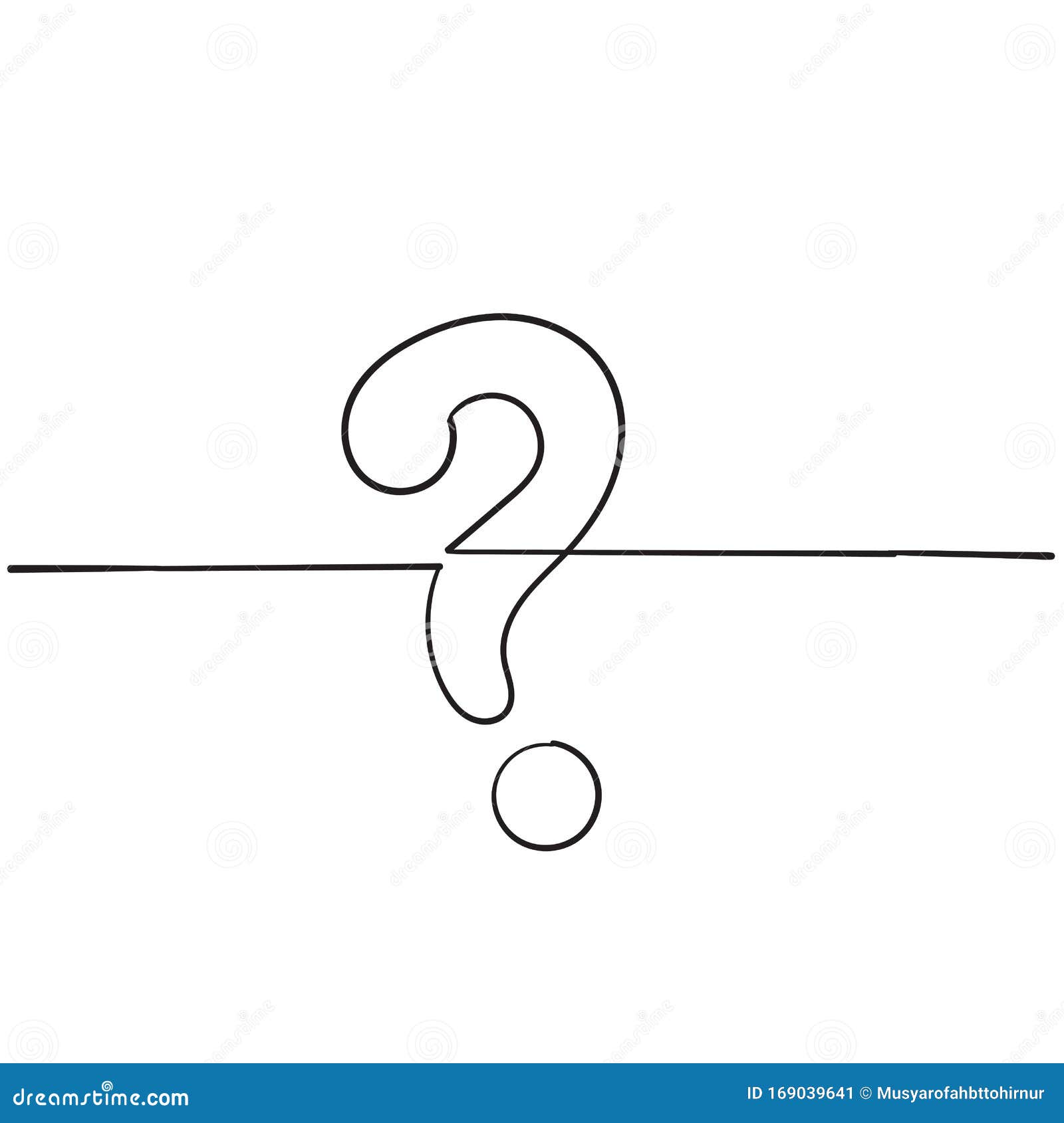 Doodle Question Mark Illustration Vector Stock Vector - Illustration of ...