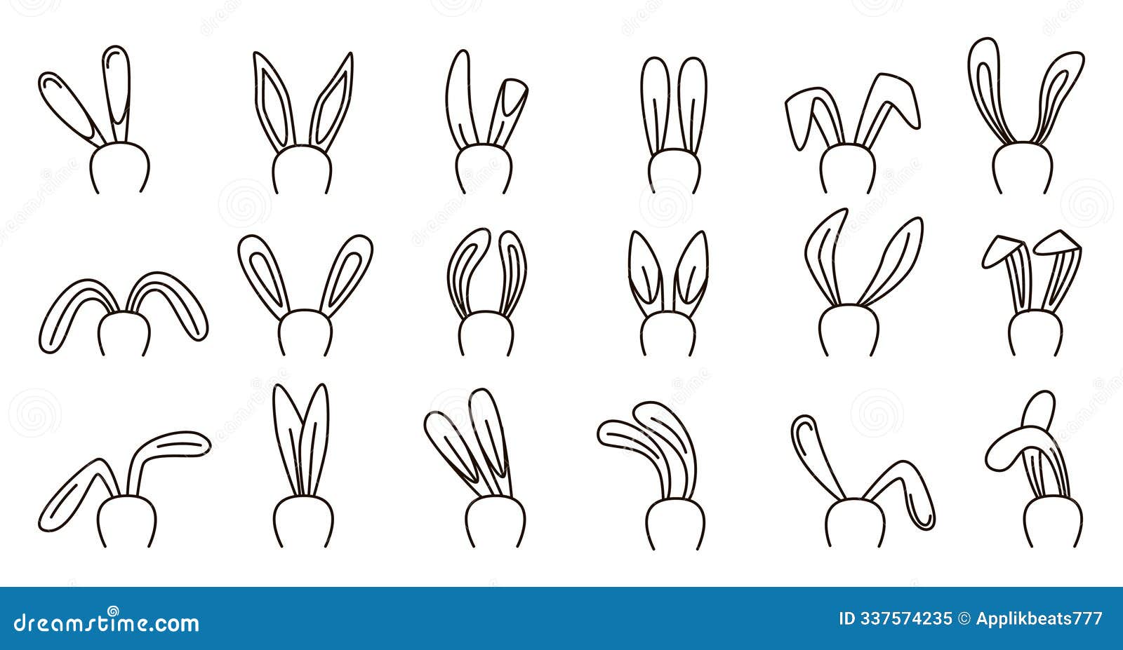 Sketch Of Bunny Holding A Blank Sheet Of Paper. Hand Drawn Outline ...