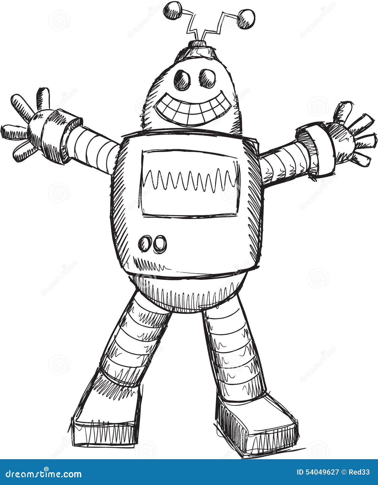 Robot. Vector Drawing | CartoonDealer.com #87434836