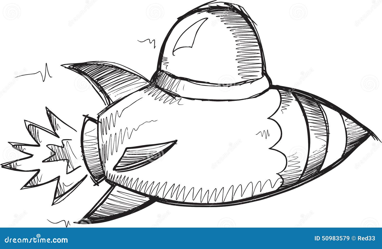 Doodle Rocket Fighter Vector Stock Vector - Illustration of vessel ...