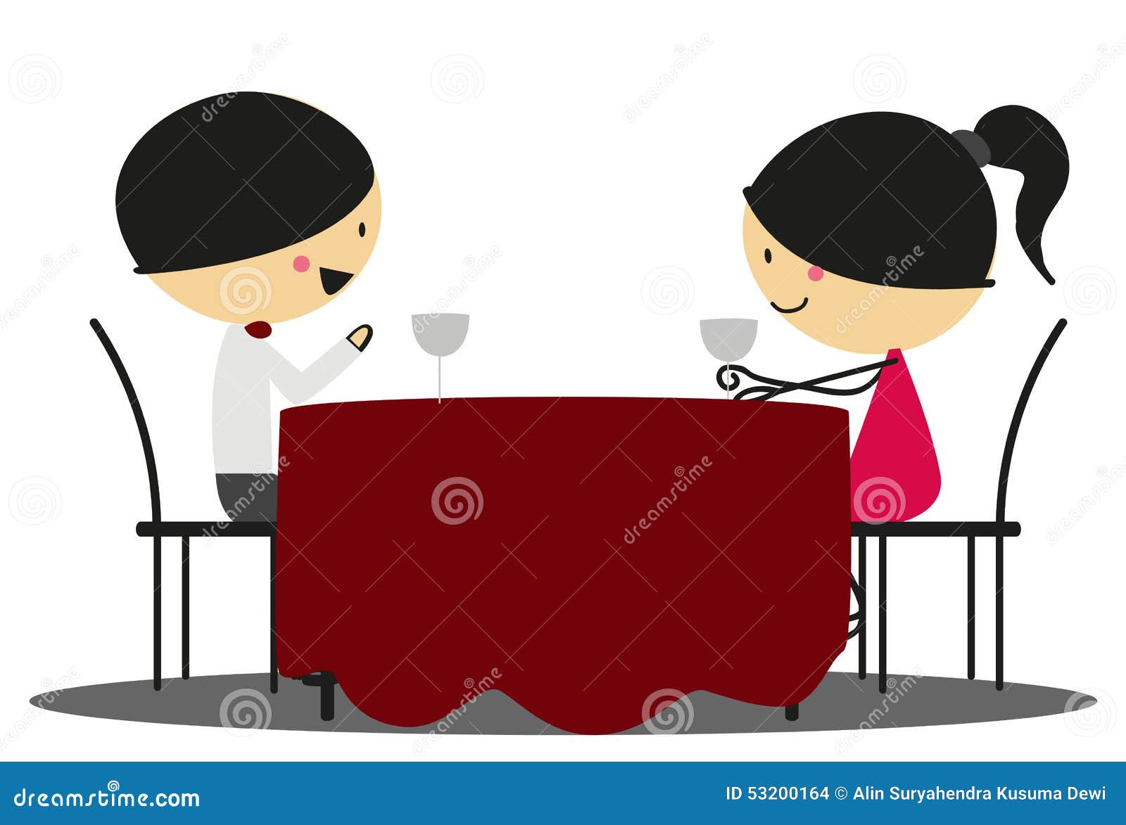 Doodle Romantic Date - Full Color Stock Vector - Illustration of ...