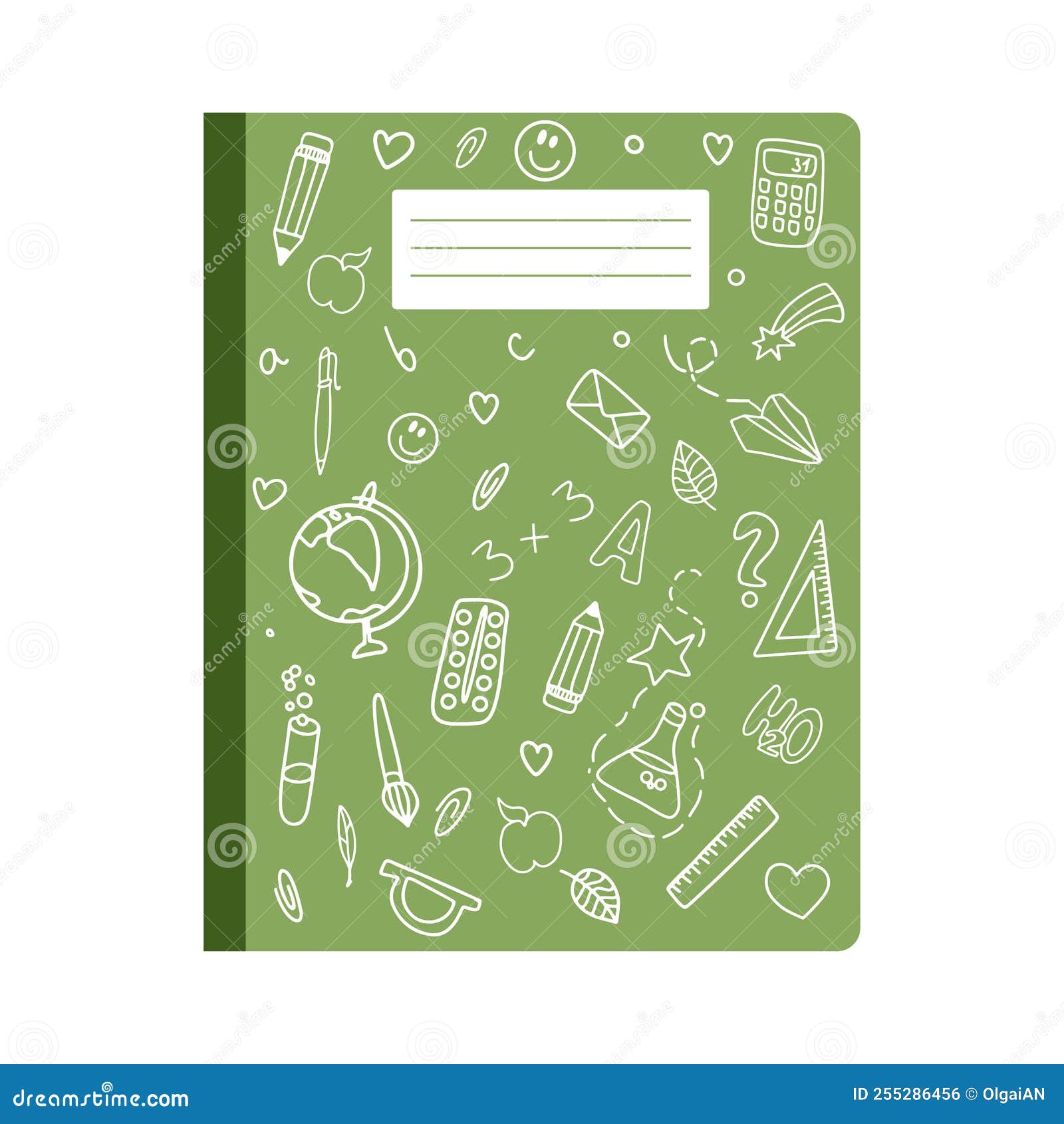 Doodle. School Notebook with Doodle Drawings. Back To School Stock ...