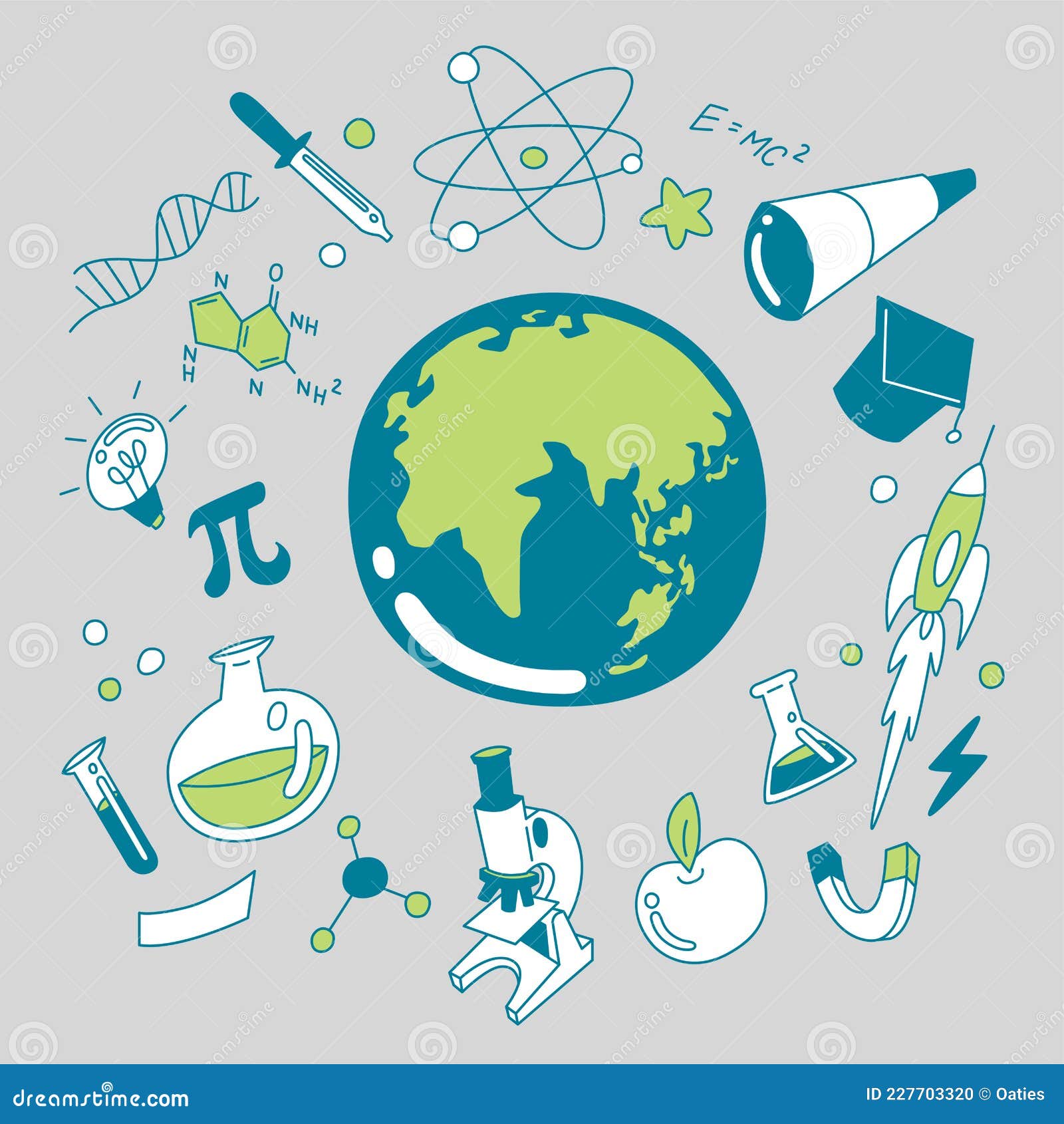 Doodle Science Icons Vector Set Stock Vector - Illustration of note ...