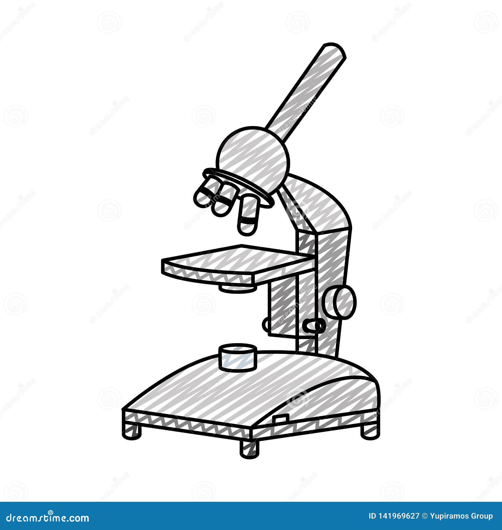 Doodle Lab Microscope. Chemical And Biological Laboratory Equipment ...