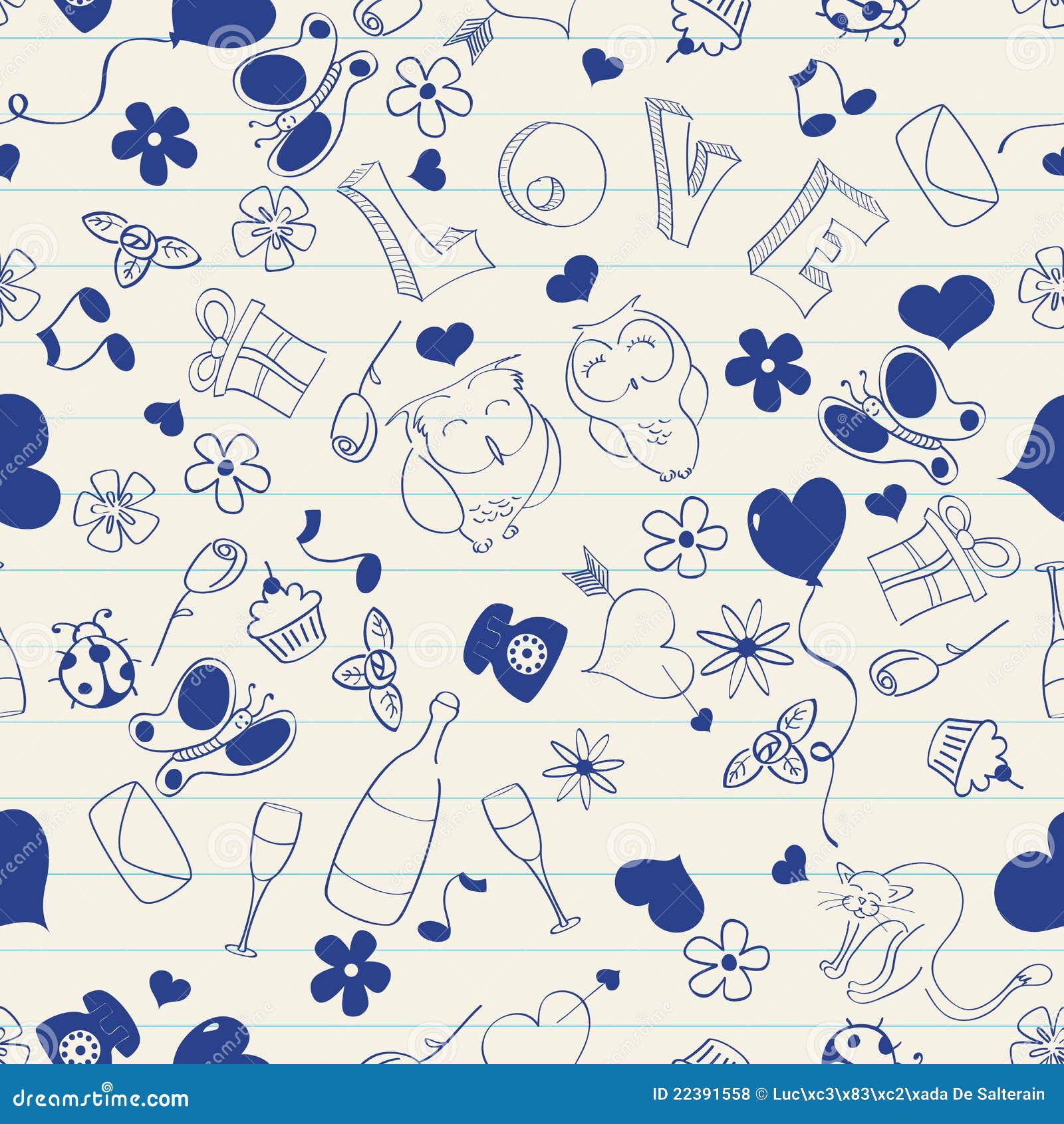 Doodle_seamless stock vector. Illustration of abstract - 22391558