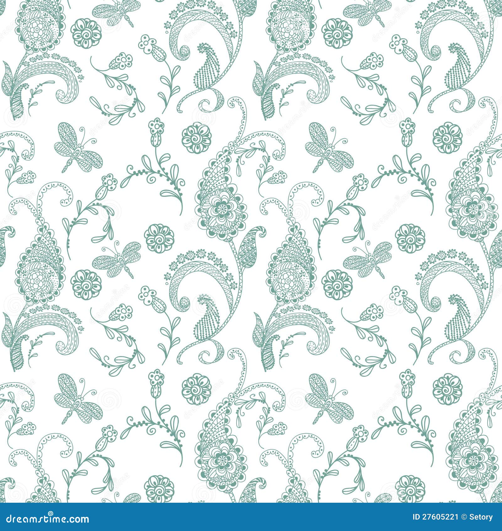 Doodle seamless stock vector. Illustration of drawing - 27605221