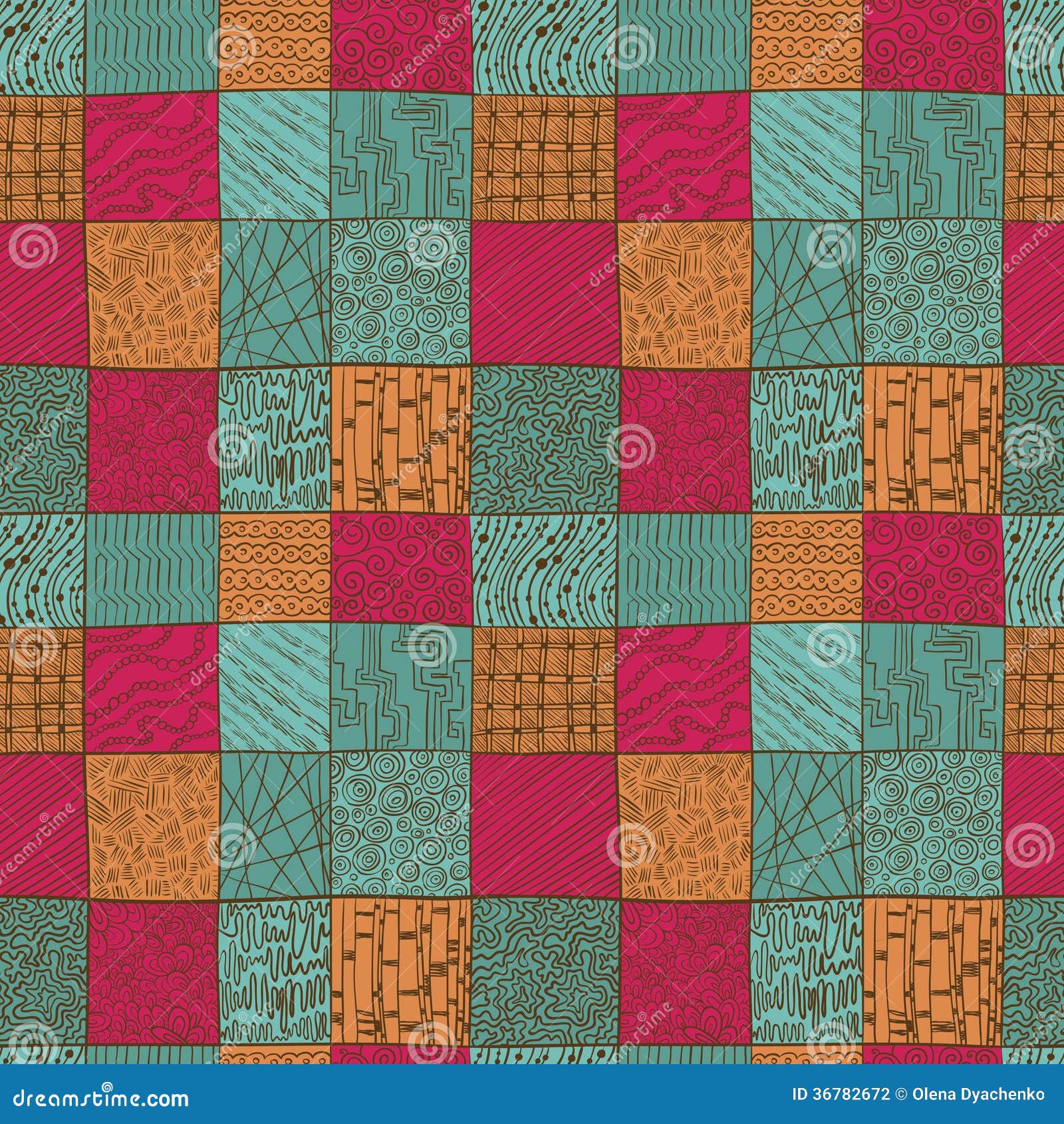 Doodle seamless stock vector. Illustration of element - 36782672