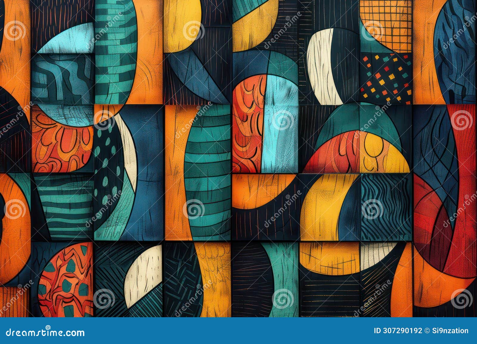 Doodle Seamless Pattern. Crazy Color Palette Stock Illustration ...