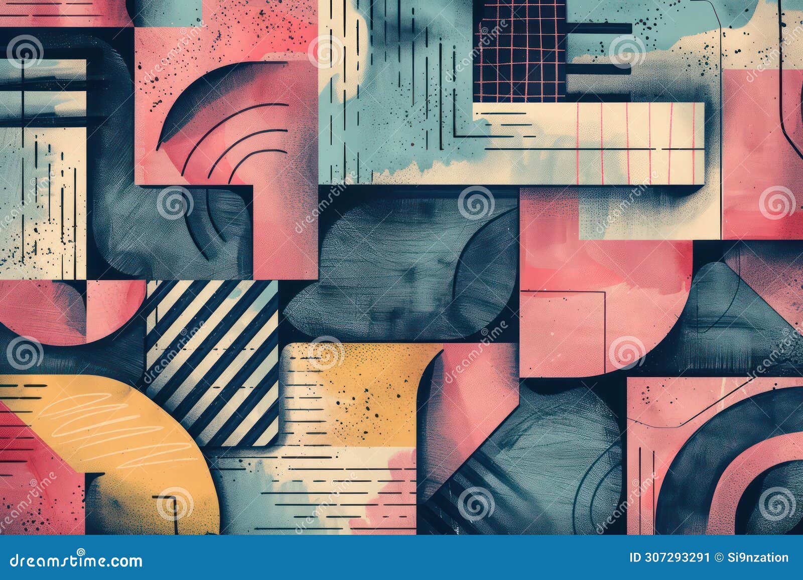 Doodle Seamless Pattern. Crazy Color Palette Stock Illustration ...