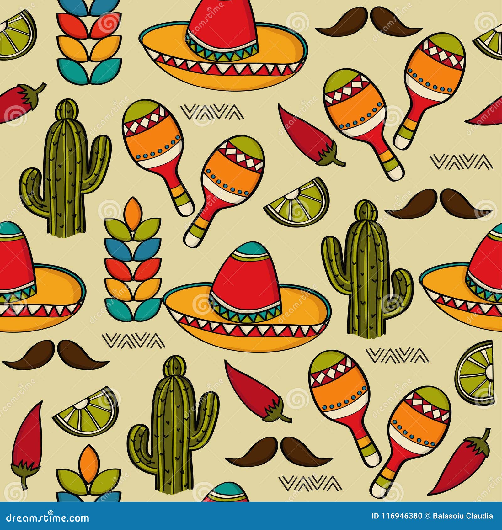 Mexico Symbols Pen Drawn Doodles Vector Collection | CartoonDealer.com ...