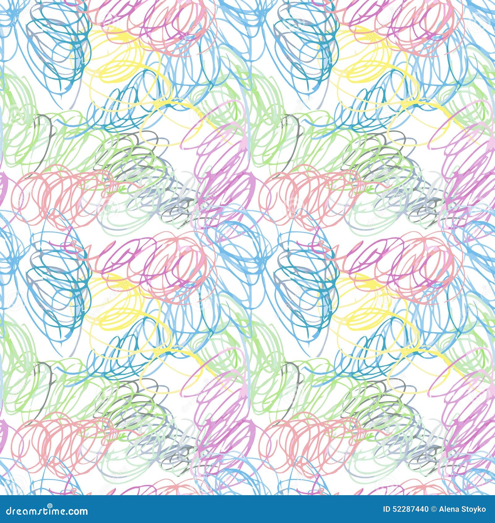 Doodle Seamless Pencil Scribble Pattern Stock Vector - Illustration of ...