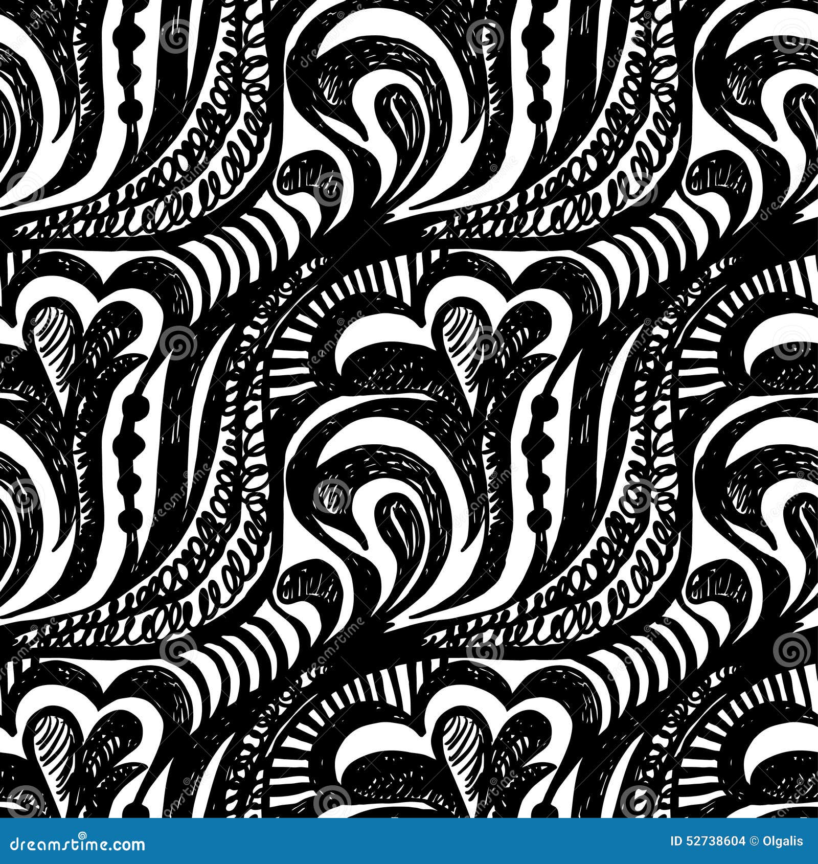 Doodle Seamless Pencil Scribble Pattern-model for Design of Gif Stock ...