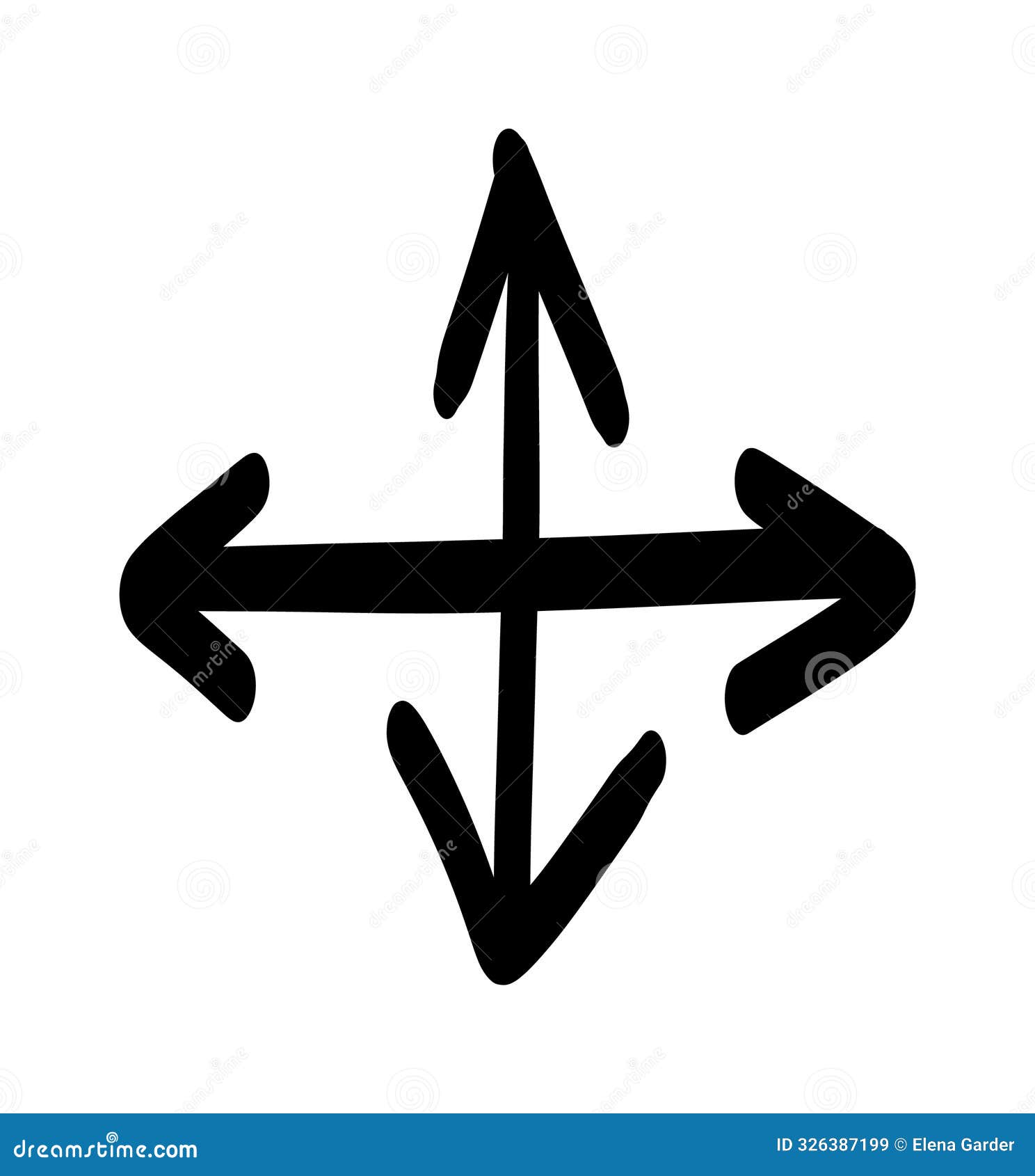 Doodle Shapes. Arrows Sketch Elements. Vector Cartoon Arrow. Hand Drawn ...