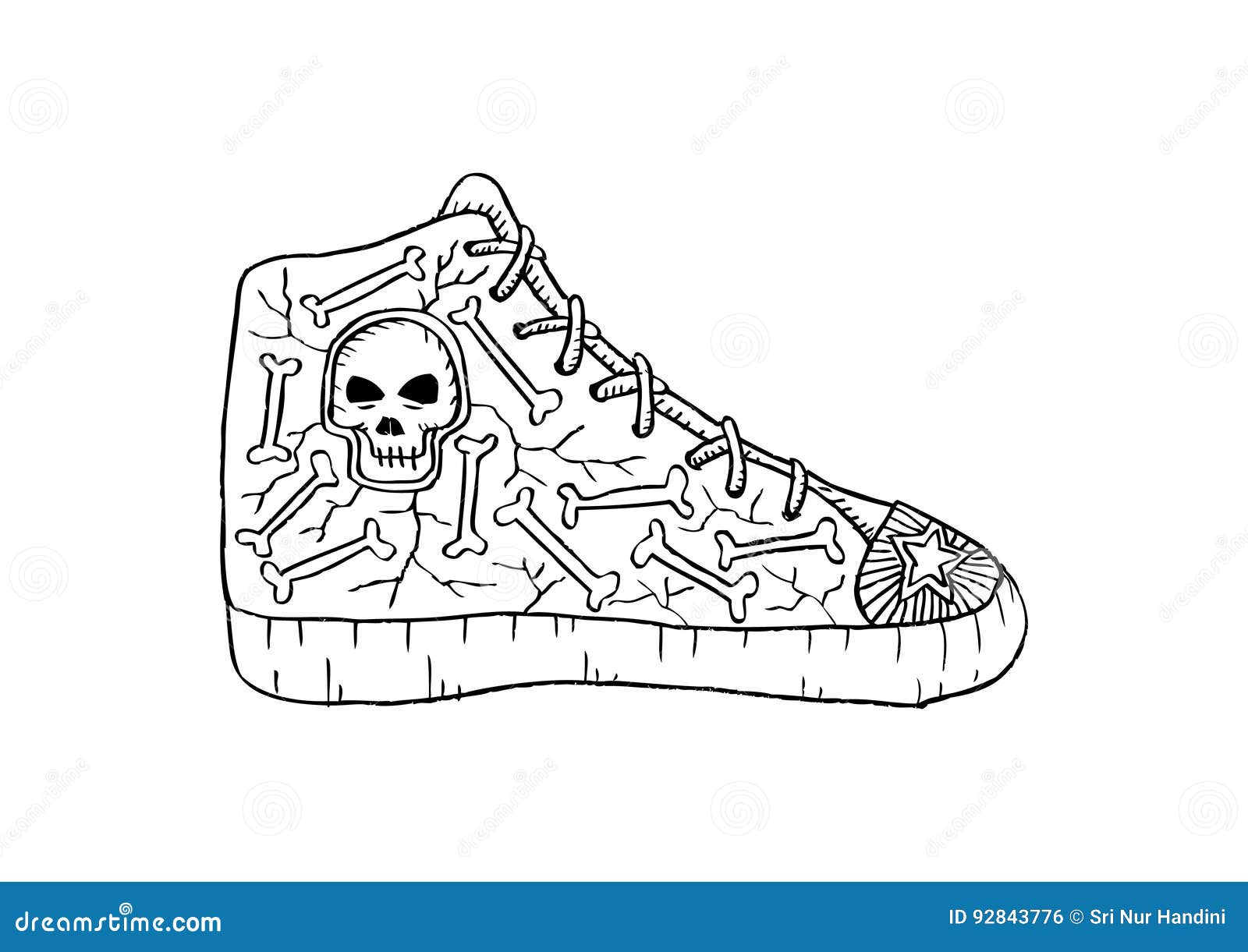 Doodle Shoes stock illustration. Illustration of shirt - 92843776