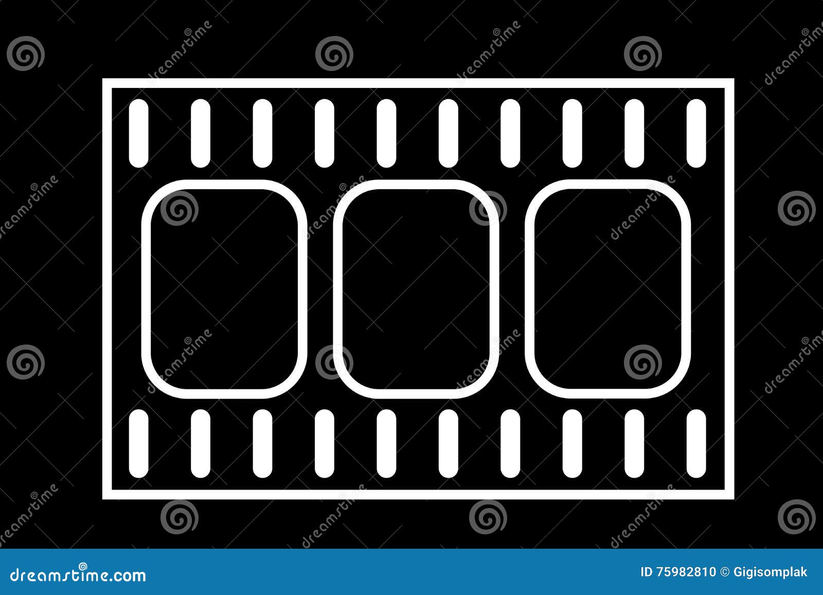 Doodle Simple Film Strip stock vector. Illustration of eps10 - 75982810