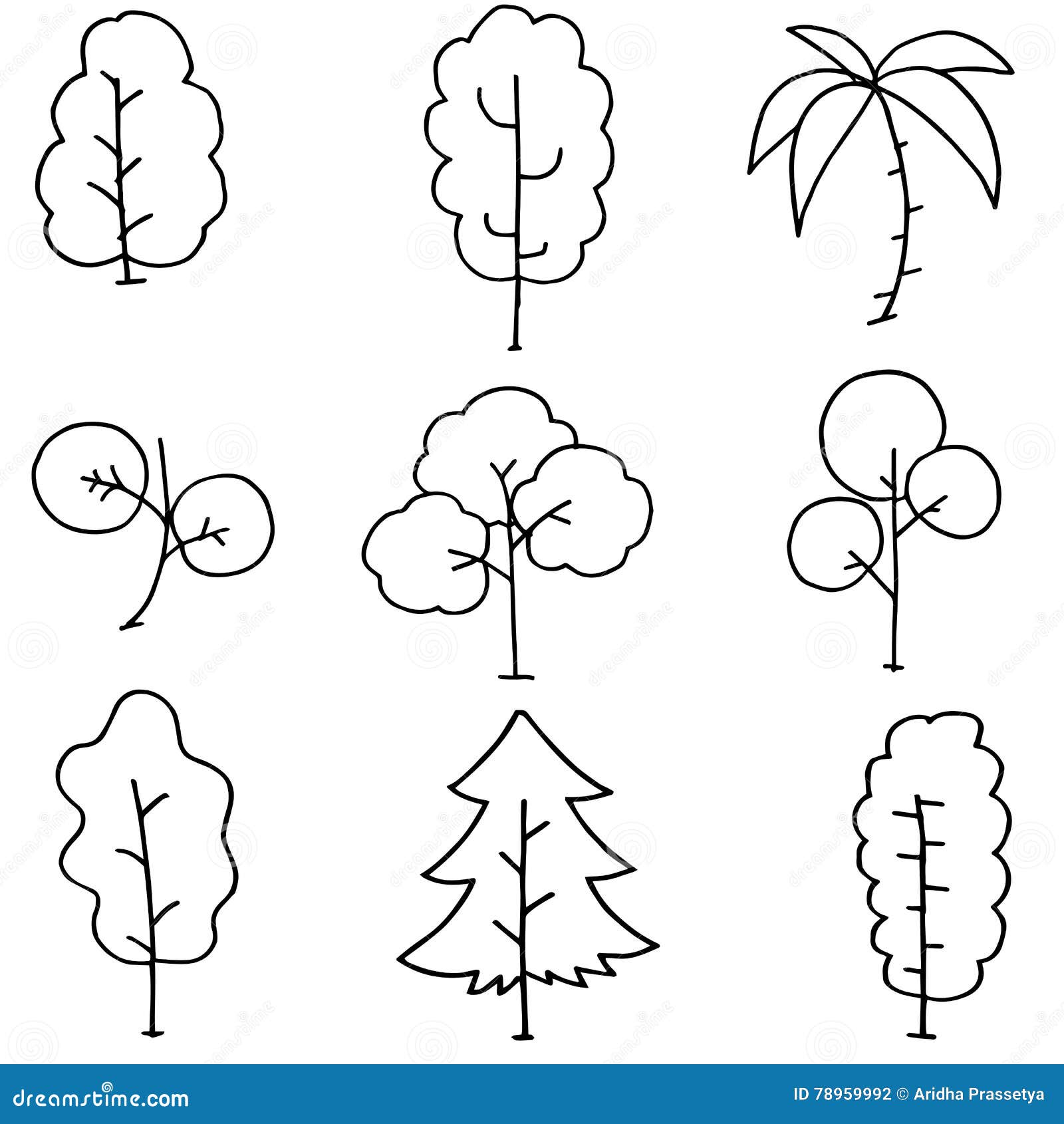 Doodle of Simple Tree Hand Draw Stock Vector - Illustration of tree ...