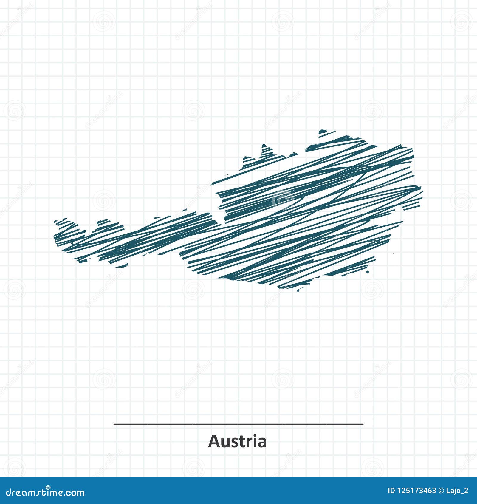 Doodle Sketch of Austria Map Stock Vector - Illustration of technology ...