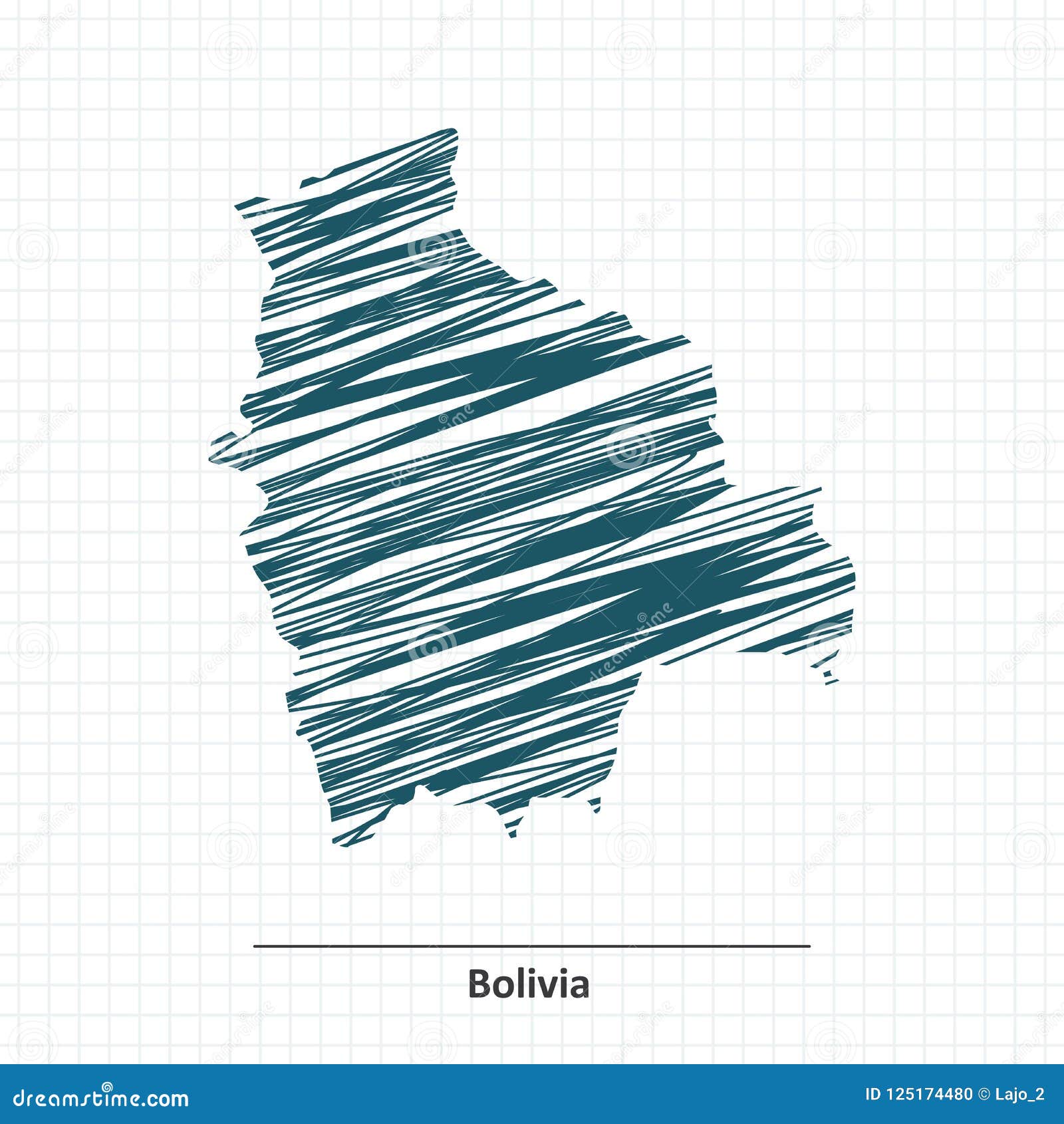 Doodle Sketch of Bolivia Map Stock Vector - Illustration of design ...