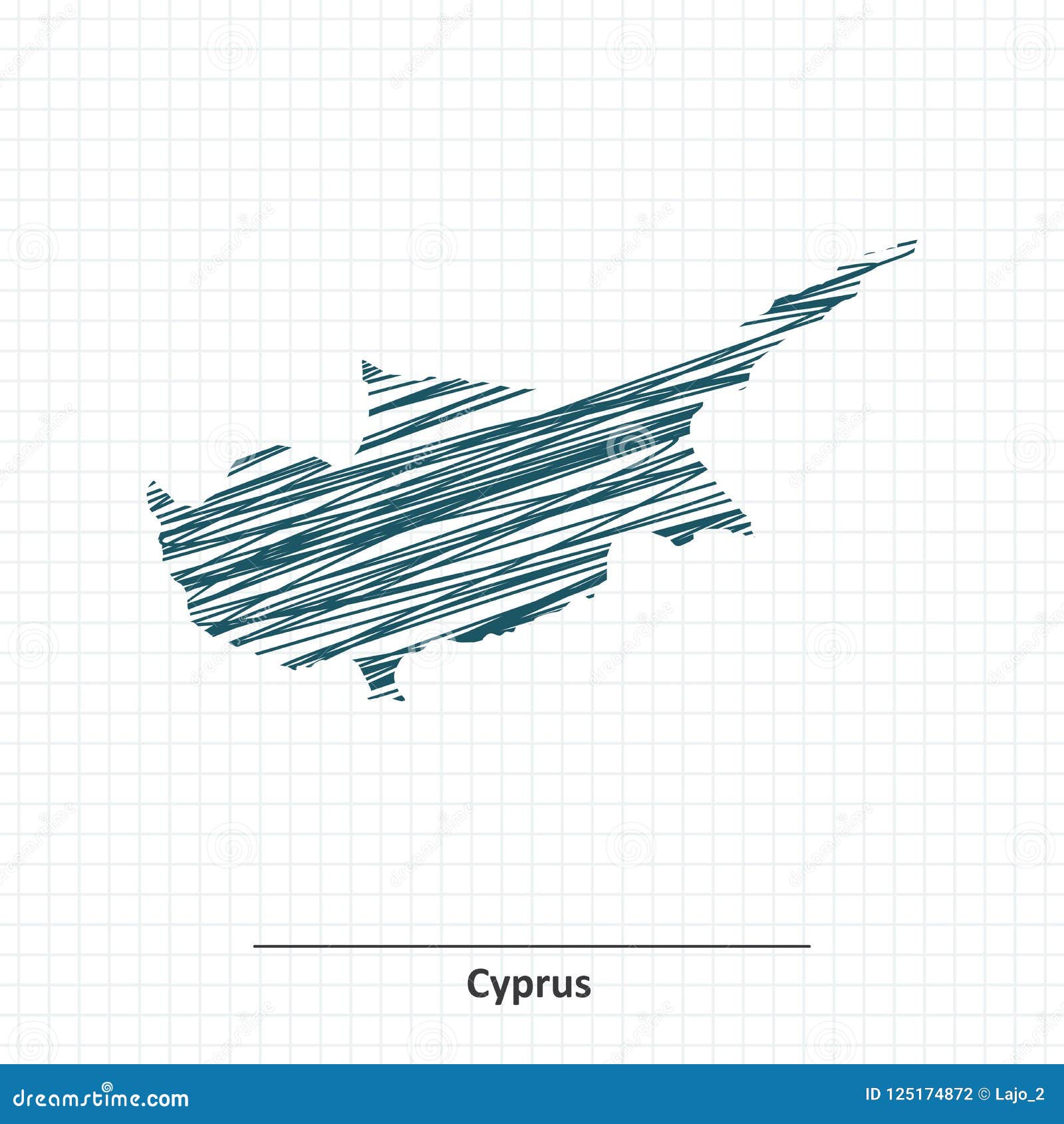 Doodle Sketch of Cyprus Map Stock Vector - Illustration of chart ...