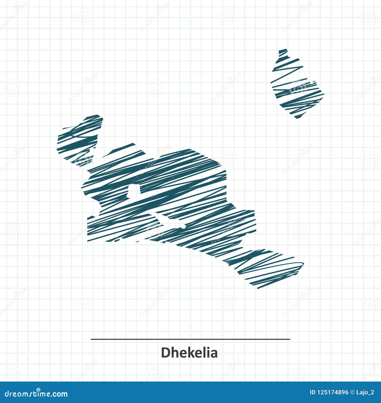 Doodle Sketch of Dhekelia Map Stock Vector - Illustration of detailed ...