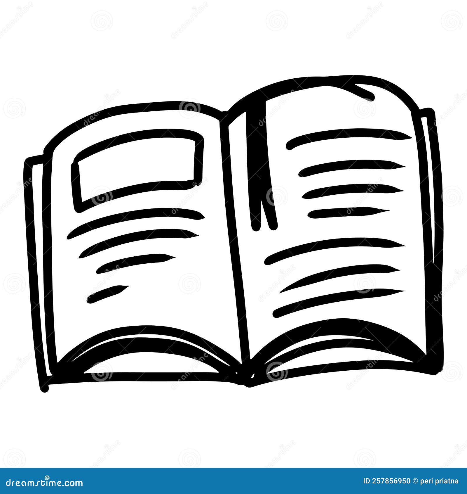 Doodle Sketch Style of Hand Drawn Book Vector Illustration for Concept ...