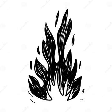 Doodle Sketch Style of Hand Drawn Fire Vector Illustration Stock Vector ...