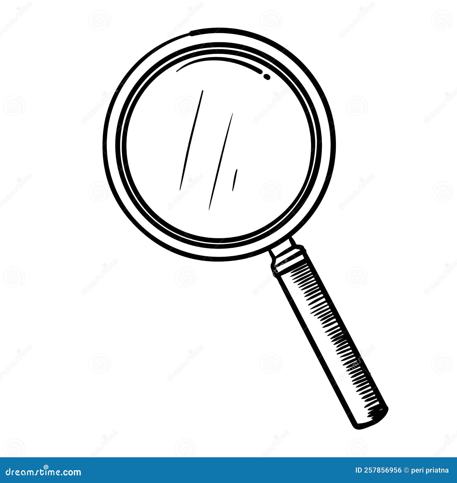 Doodle Sketch Style of Hand Drawn Magnifying Glass Vector Illustration ...