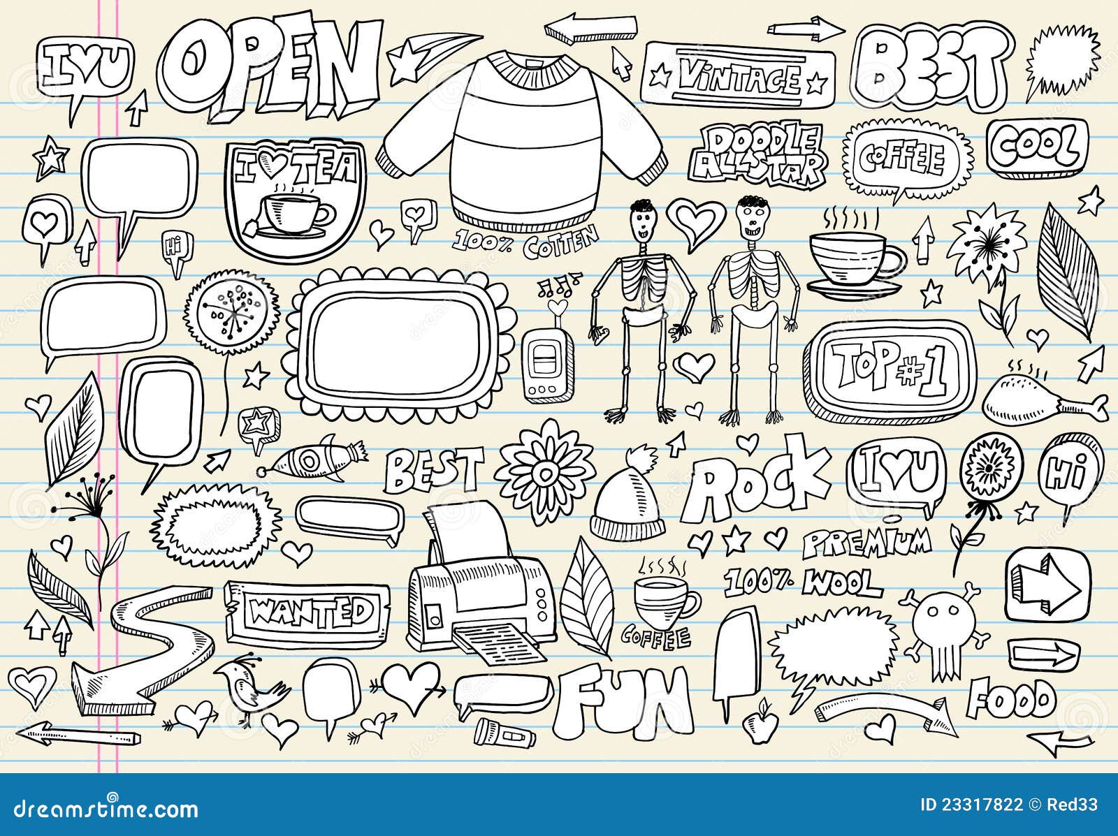 Doodle Sketch Vector Set | CartoonDealer.com #23317822