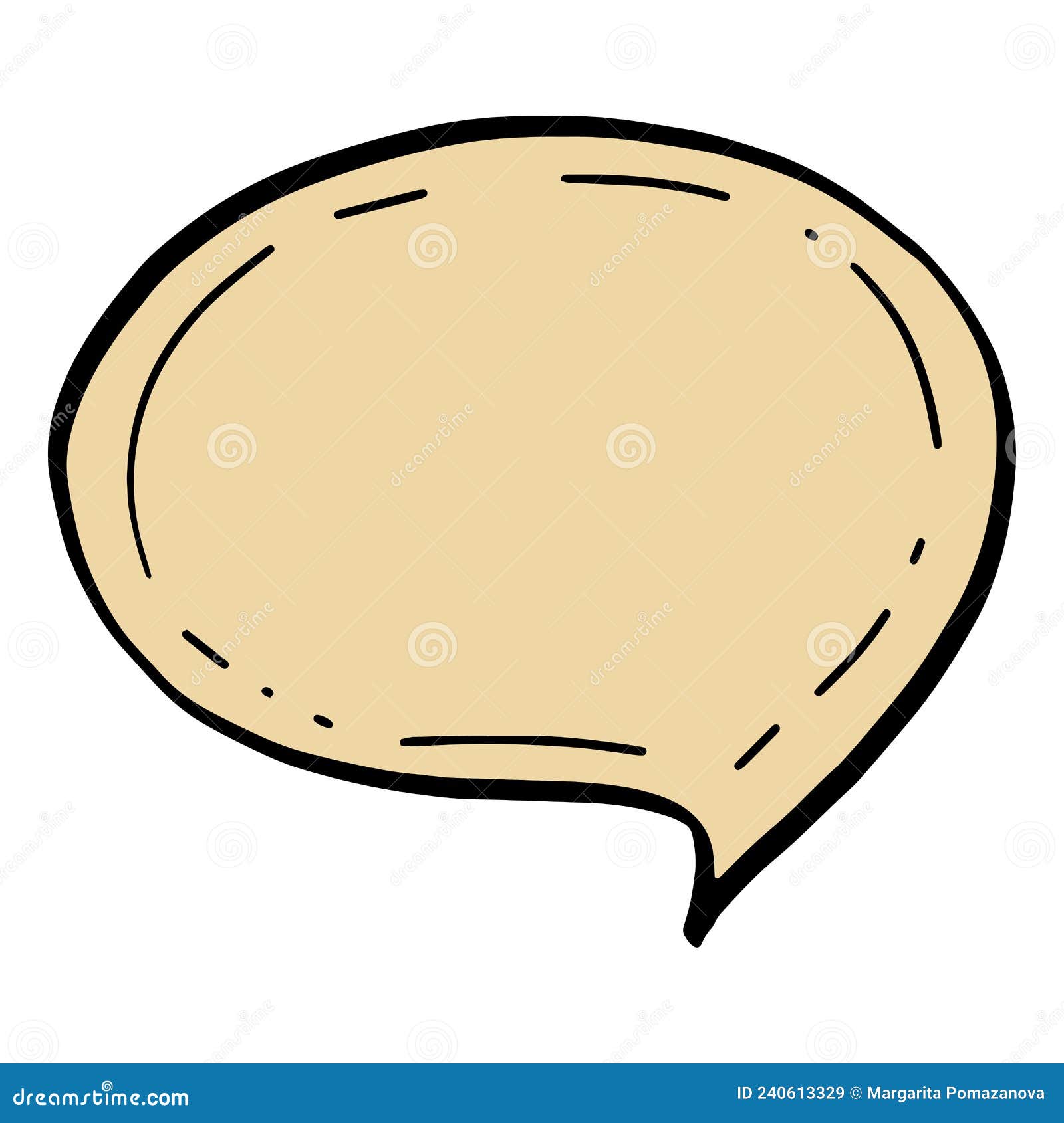 Doodle Speech Note Bubble Colorful and Black Line Vector Stock Vector ...