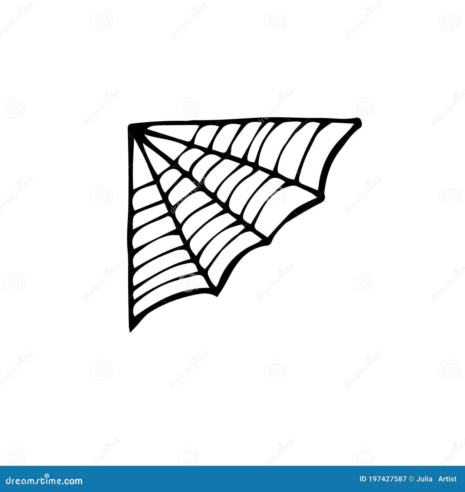 Doodle Spider Web Set. Halloween Vector Decoration Stock Vector ... Doodle Spider Web Set. Halloween Vector Decoration Stock Vector ...