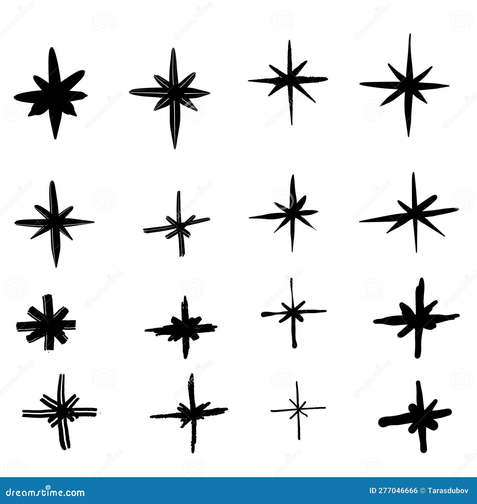 Doodle Star. Hand-drawn Flash Effect Stock Vector - Illustration of ...