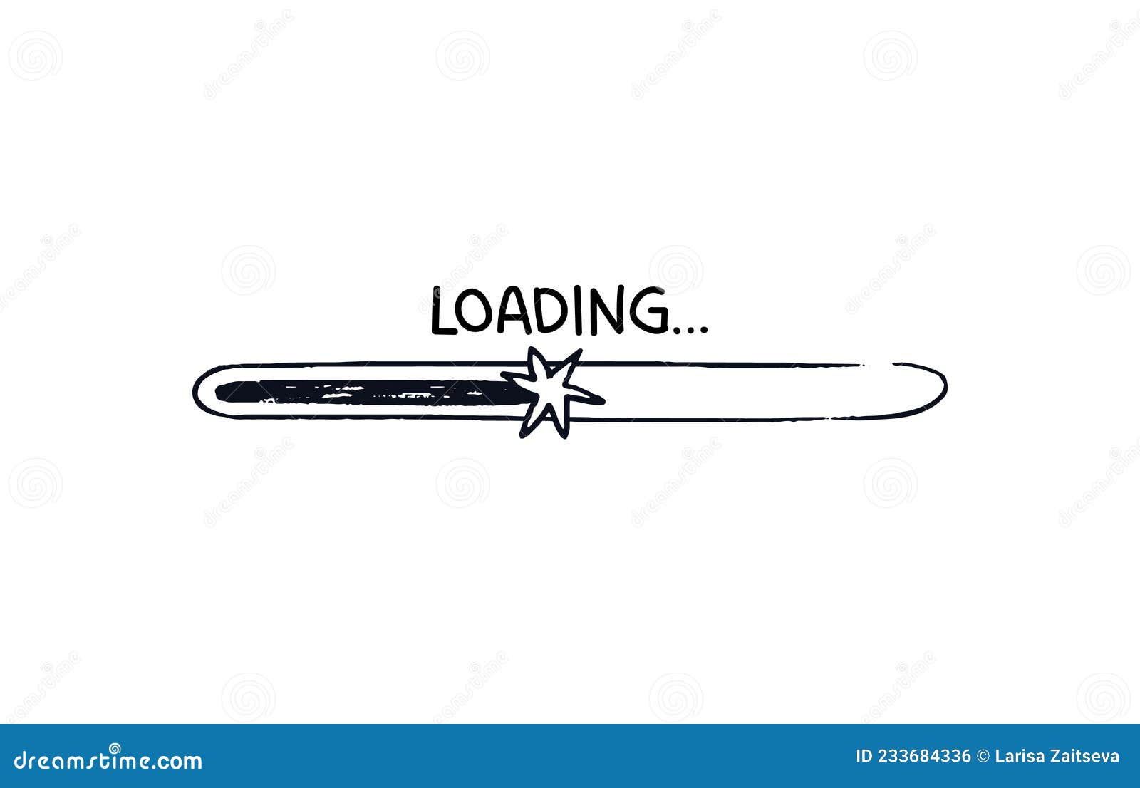Doodle Loading Proces Illustration With Handdrawn Line Vector ...