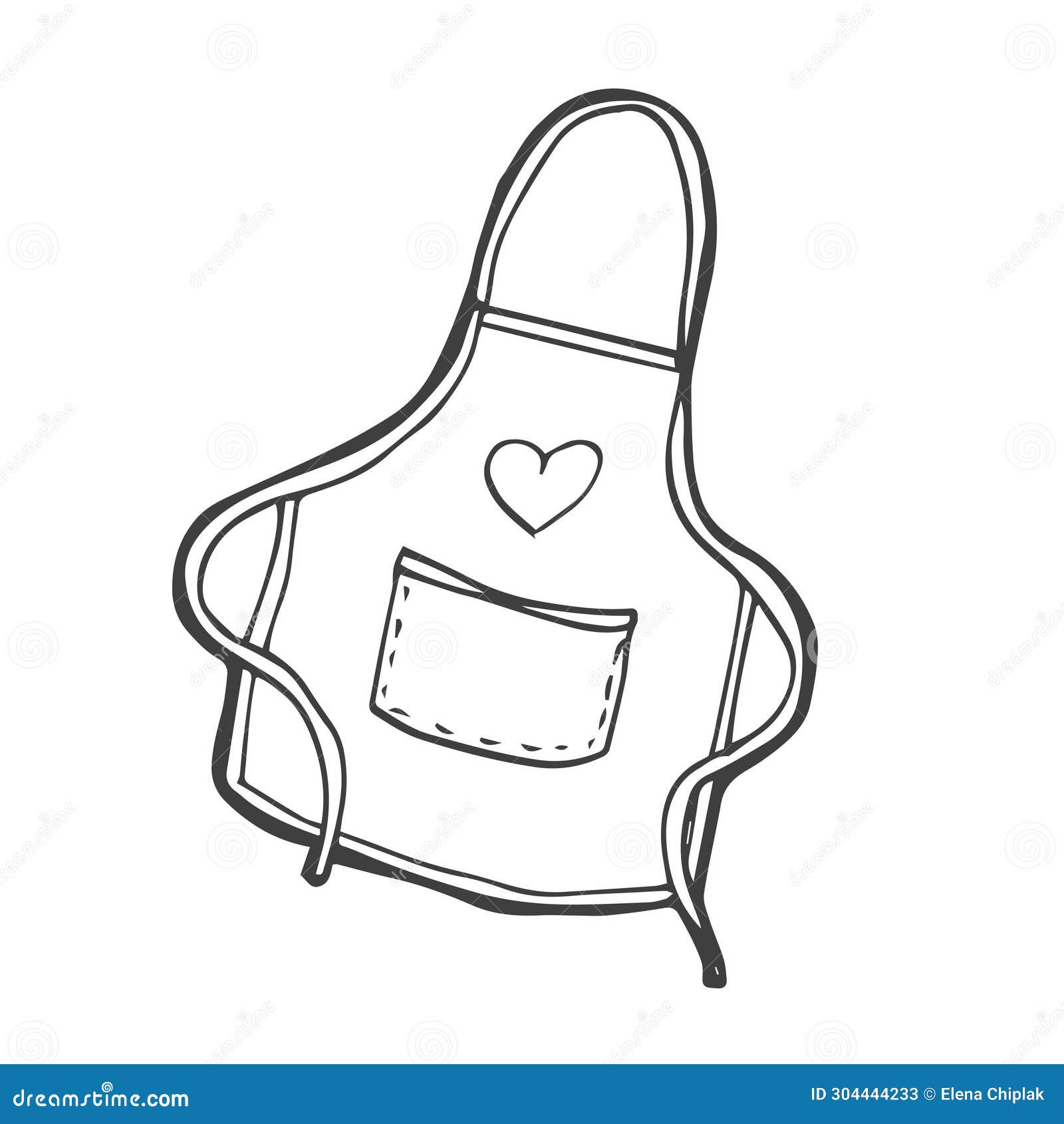 Chef Apron. White Culinary Cloth Apron Chef Uniform Kitchen Cotton ...