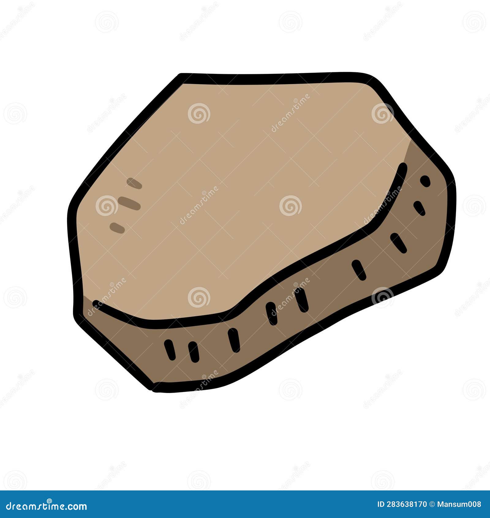 Doodle Stone or Rock Cartoon Illustration Stock Illustration ...