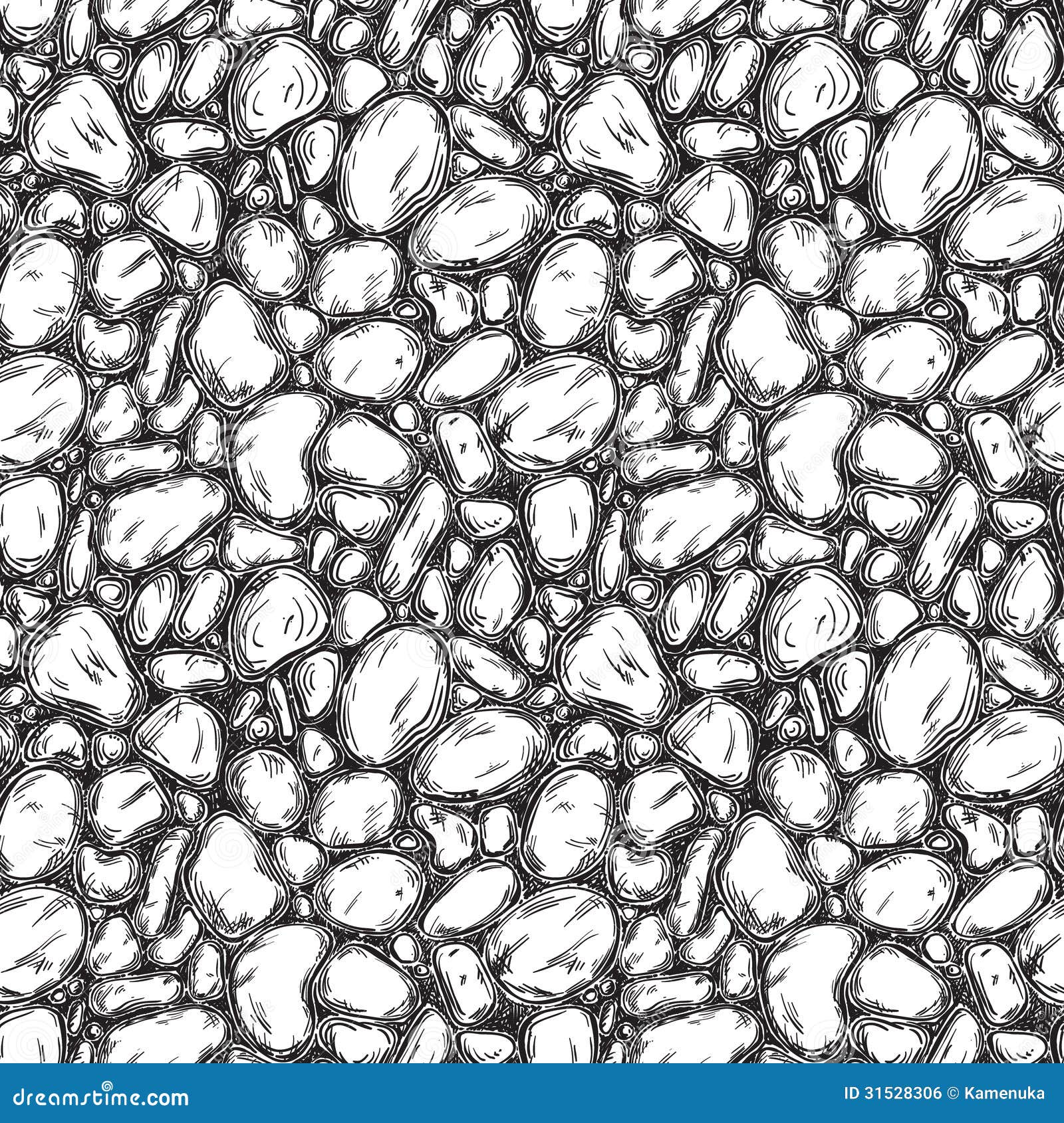 Doodle Stone Seamless Background Stock Vector - Illustration of closeup ...