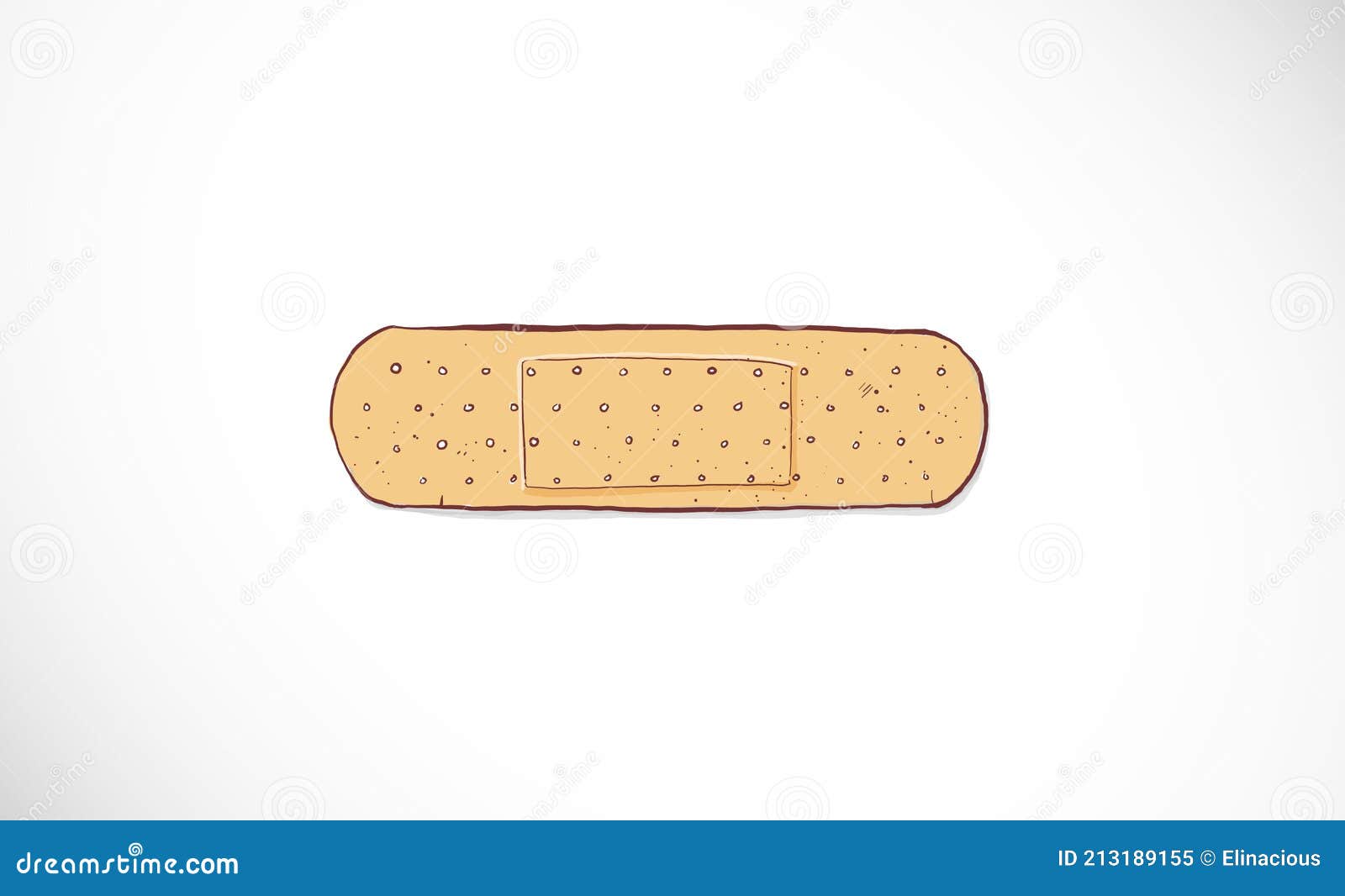 Adhesive Plaster Hand Drawn Outline Doodle Icon. Vector Illustration ...